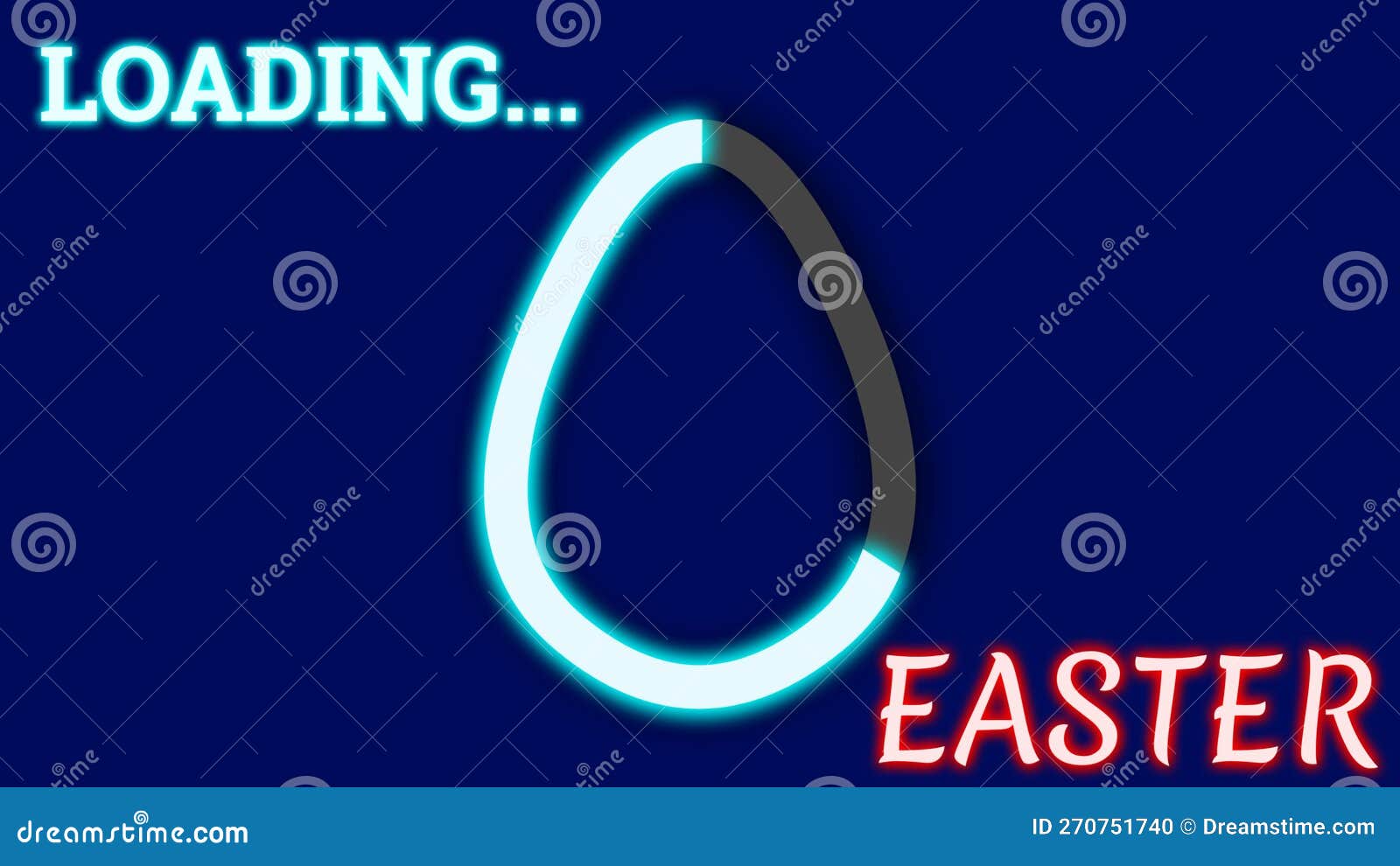 Easter is Loading Illustration with Loading Progress in Egg Stock ...