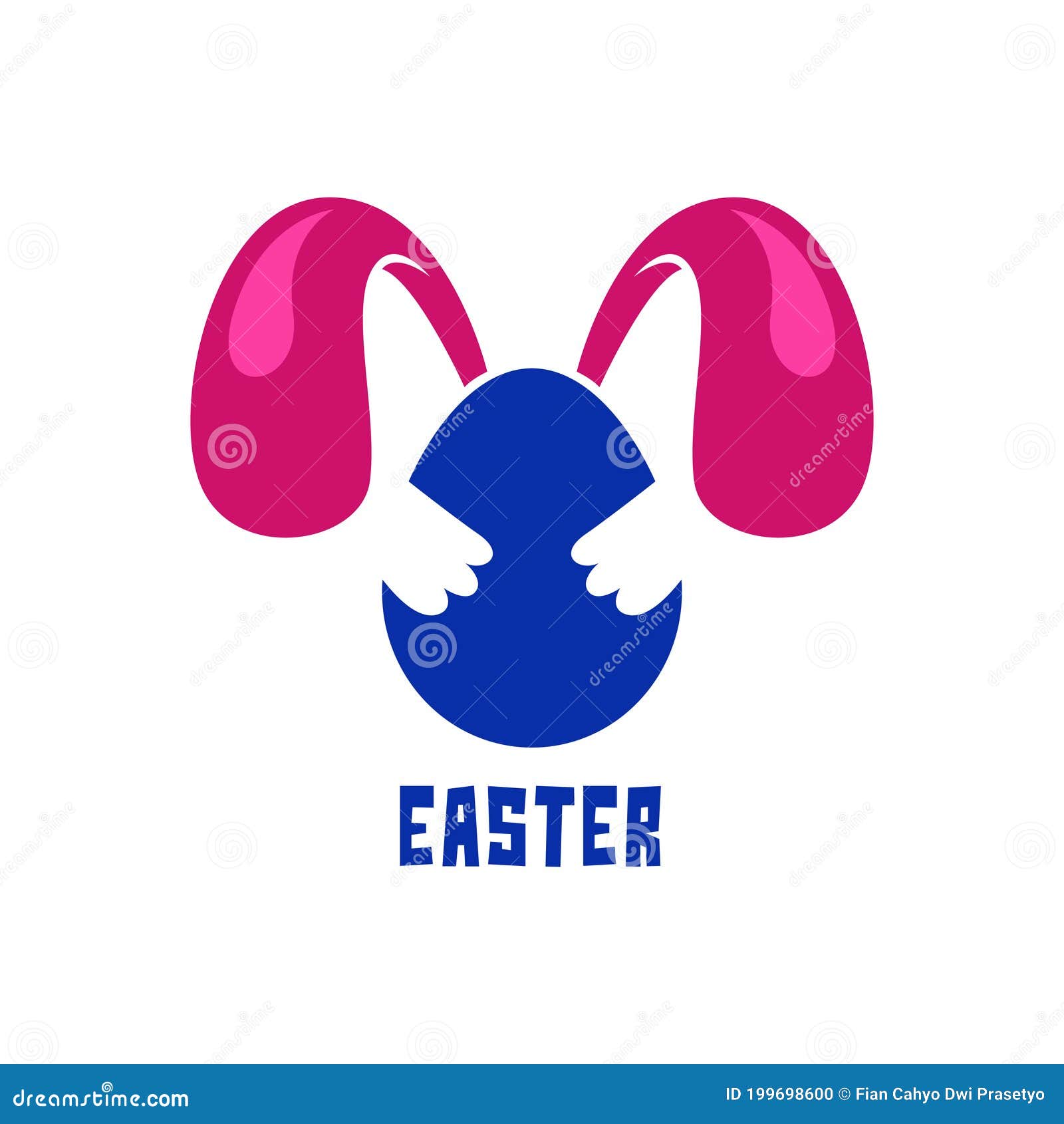 Easter Logo Day Concept Art Modern Stock Vector - Illustration of ...