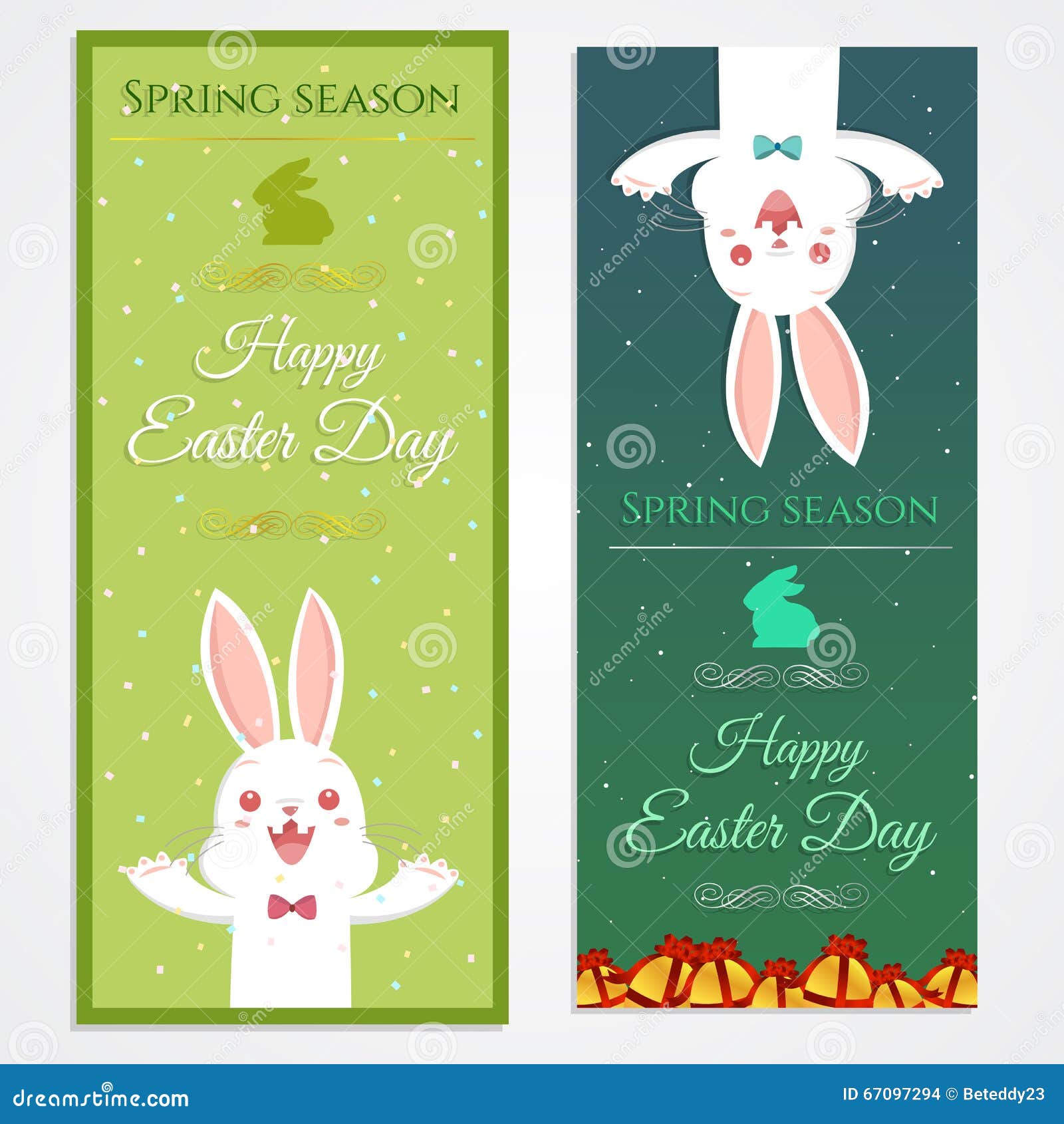 Easter long banner stock vector. Illustration of eggs - 67097294