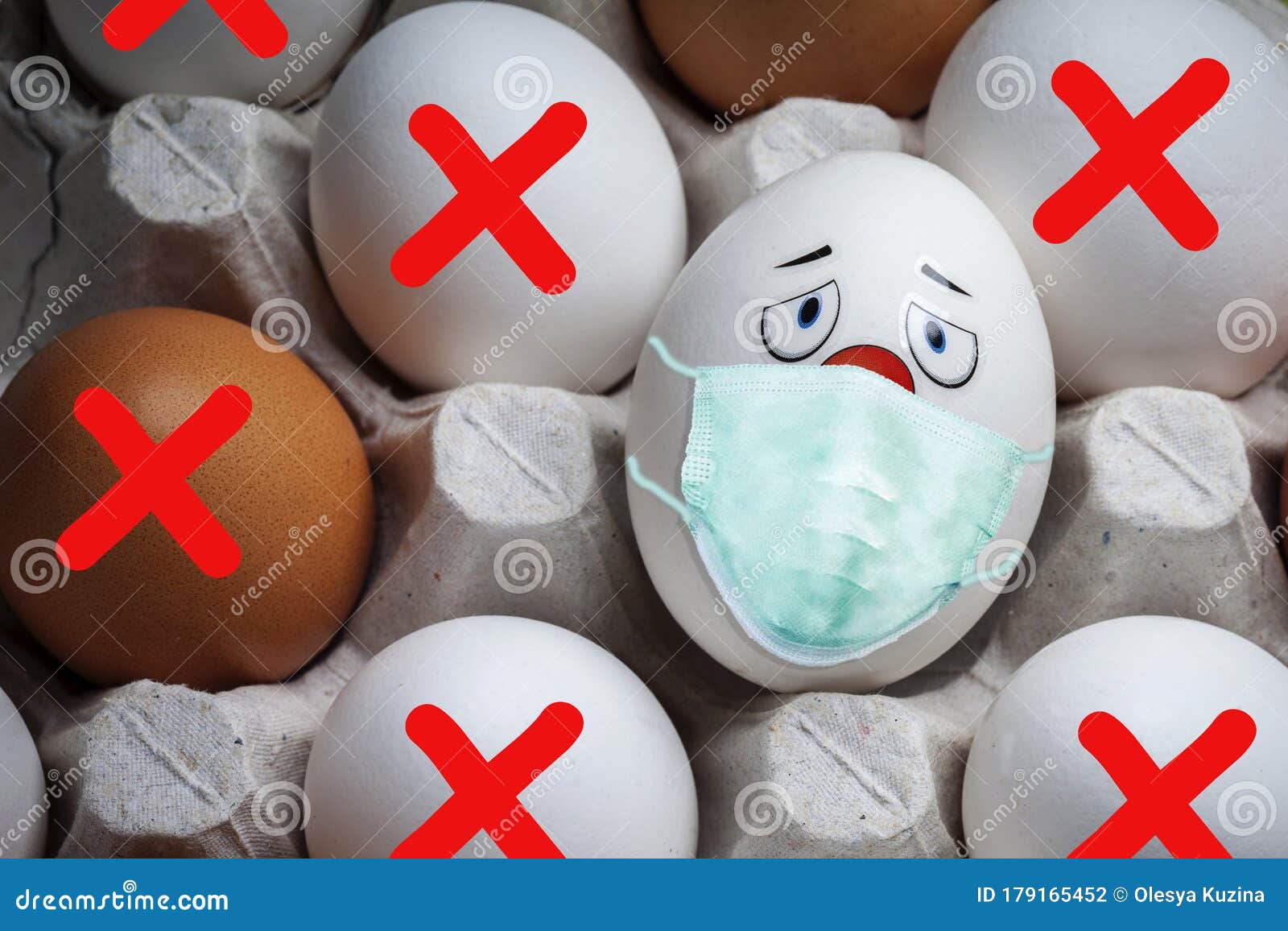 Easter 2020. the Masked Egg in the Distance Stock Photo - Image of ...