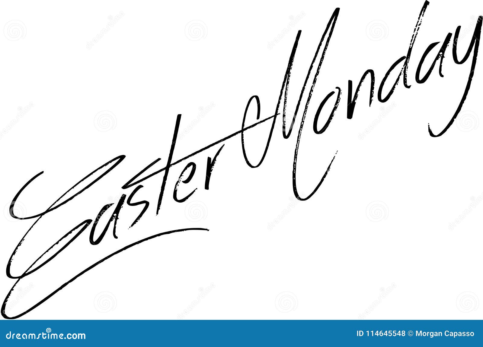 Easter Monday Text Sign Illustration Stock Vector - Illustration of ...