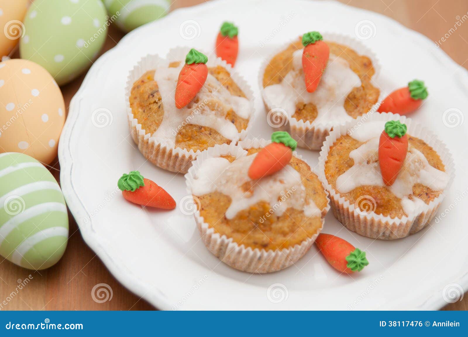 Easter Muffins stock photo. Image of green, carrot, pastry - 38117476