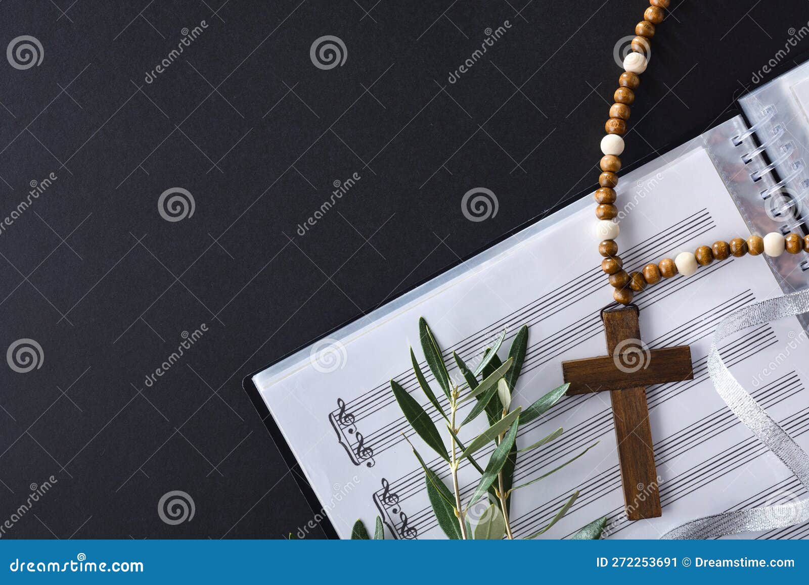 Easter Musical Background with Sheet Music in a Folder Stock Image ...