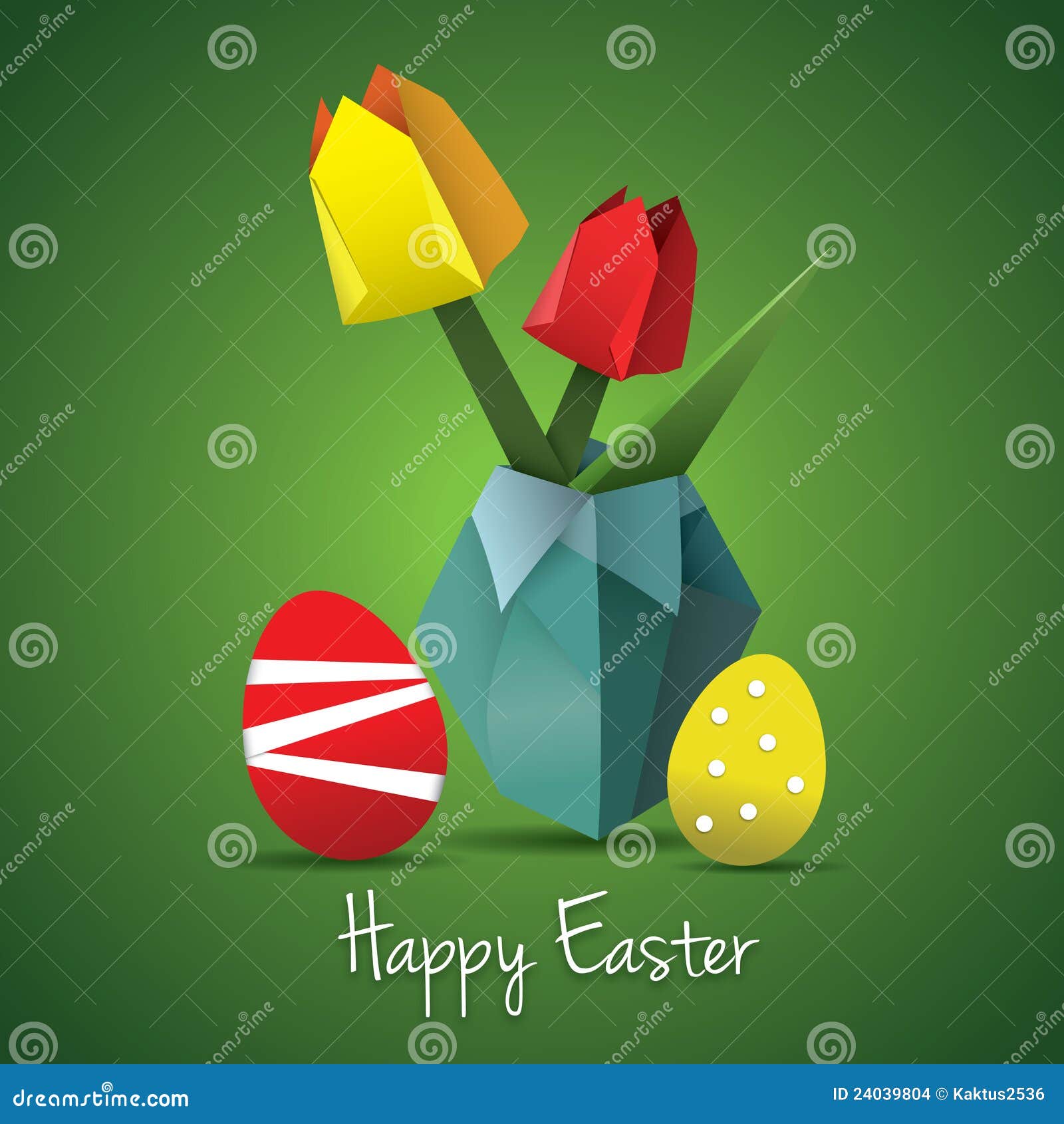 Easter origami card stock vector. Illustration of paper - 24039804
