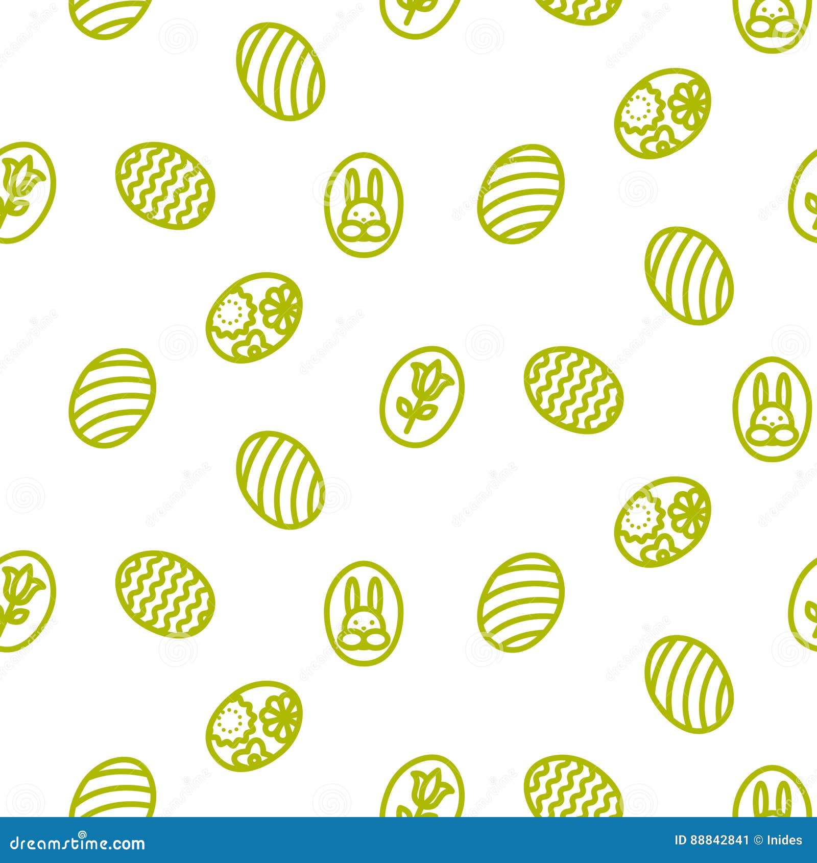 Easter Egg Outline Icon. Coloring Book Page For Children. Vector ...