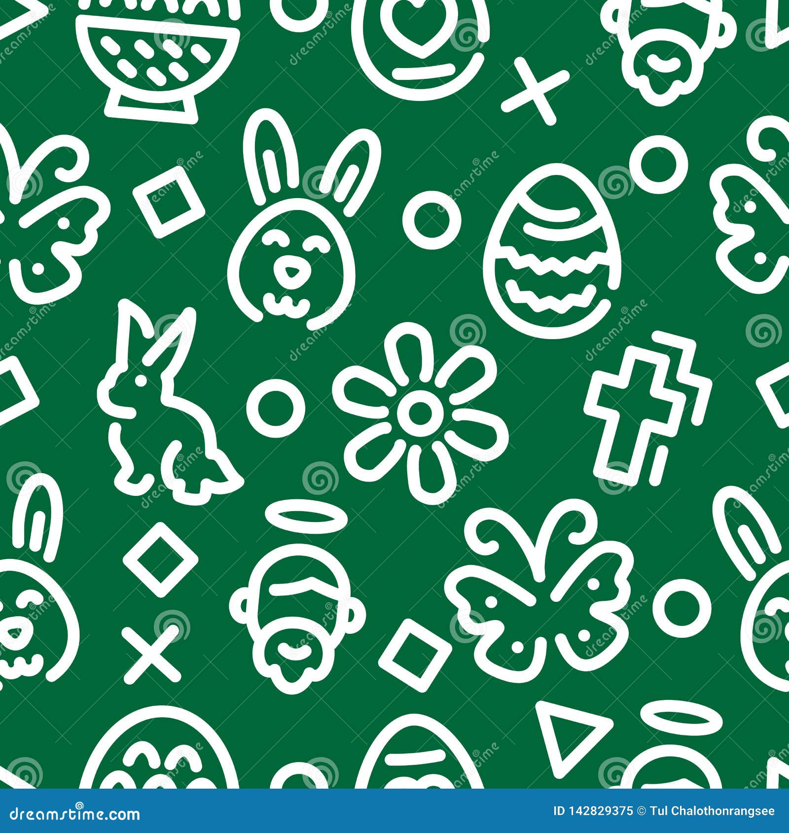 Easter Egg Outline Icon. Coloring Book Page For Children. Vector ...