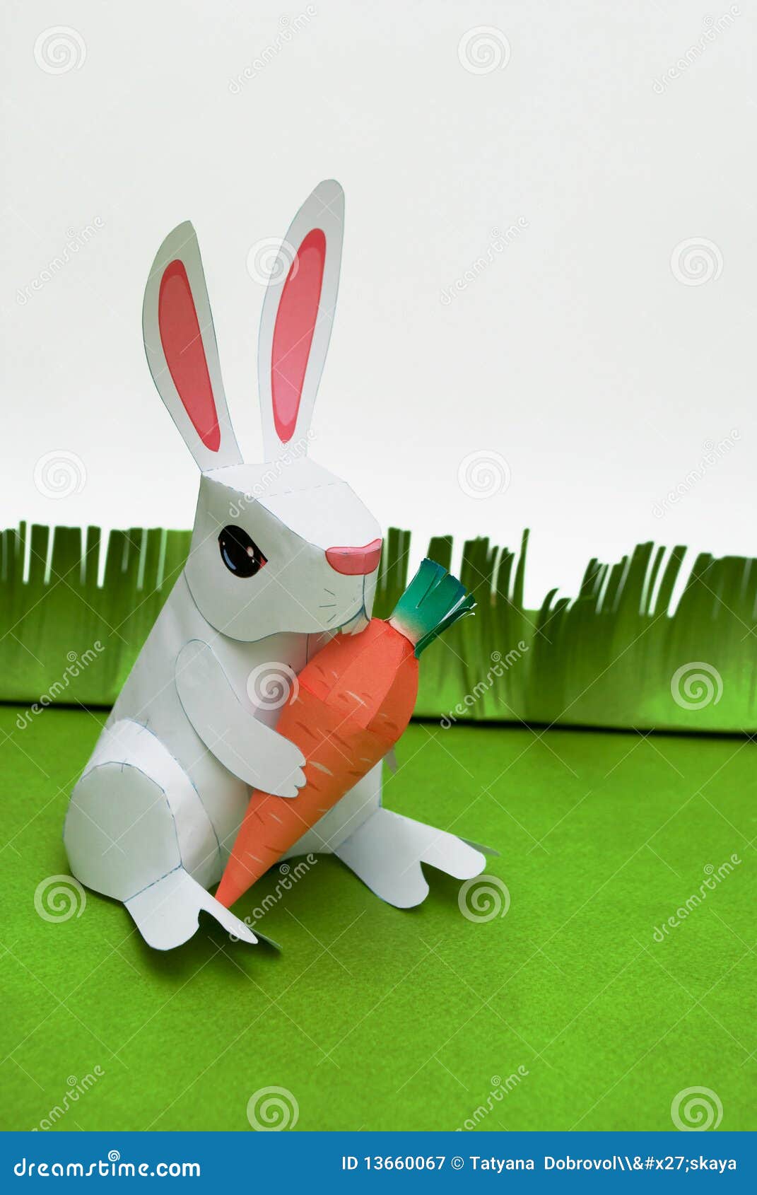 Easter paper rabbit stock image. Image of paper, home - 13660067