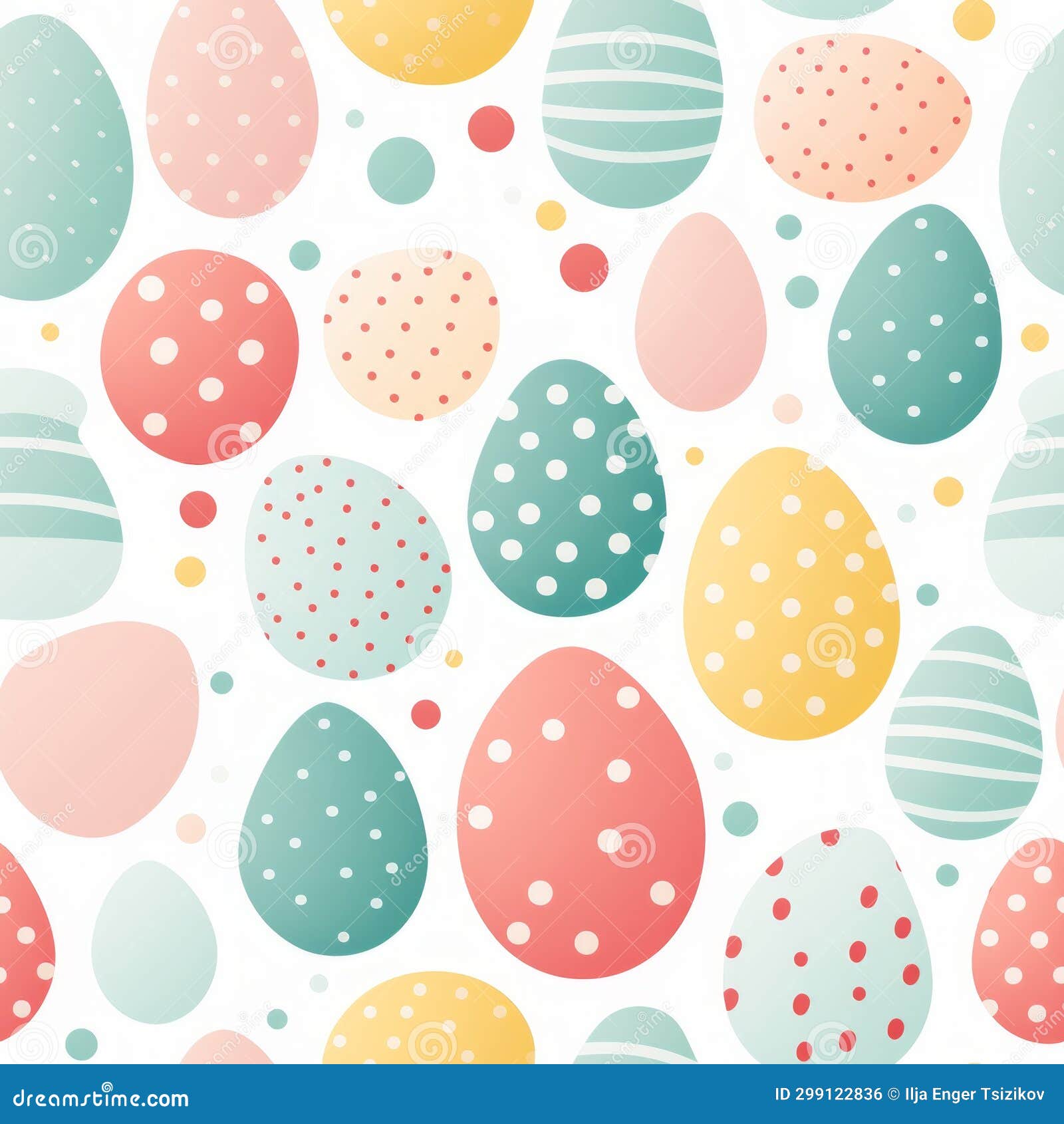 Easter Pastel Colors Seamless Pattern Background Vector for Spring and ...
