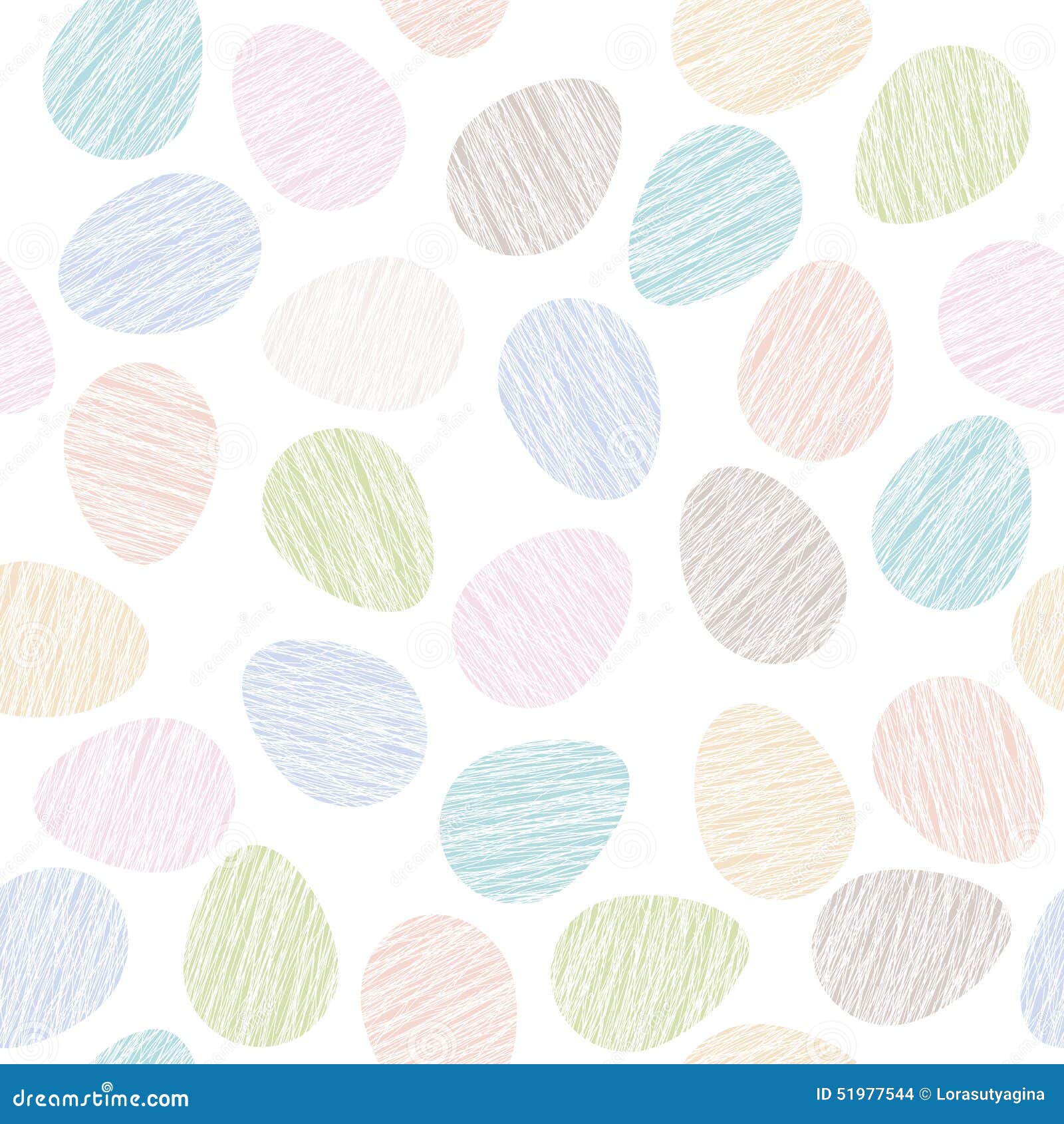 Easter Pattern Decoration. Easter Eggs with Scratched Texture. Seamless ...