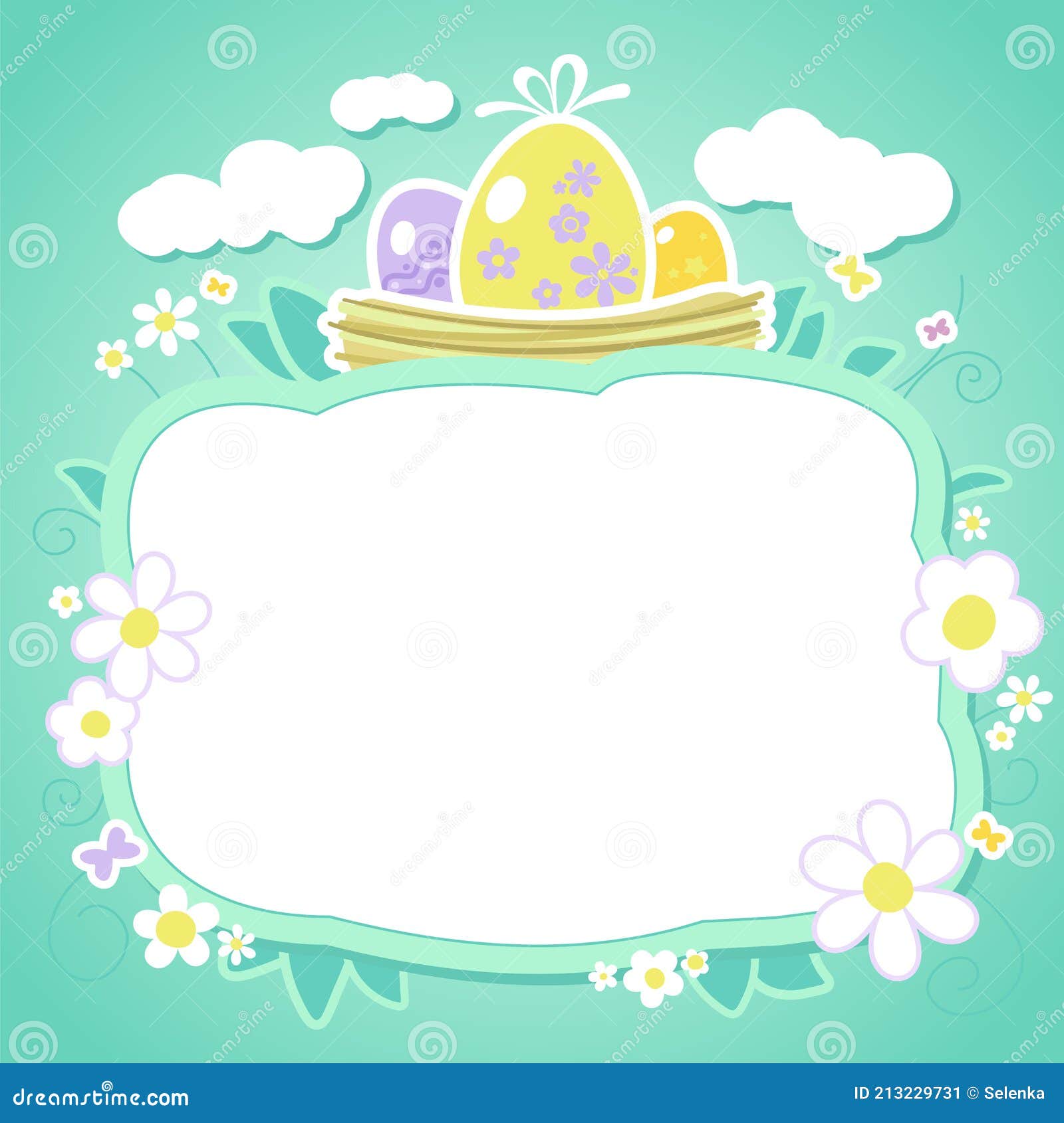 Easter Photo Frame Template Stock Vector - Illustration of frame ...
