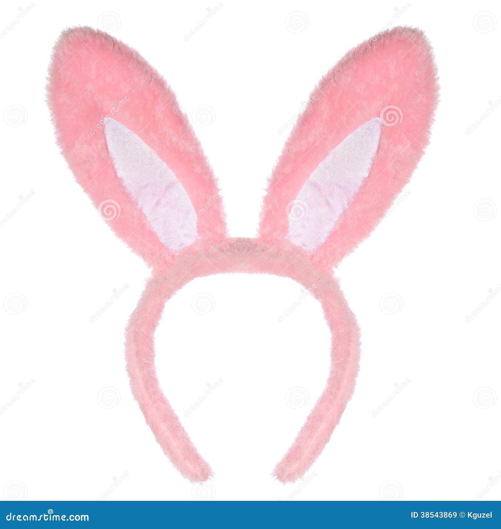 Easter Pink Bunny Ears Isolated on White Stock Image - Image of ...