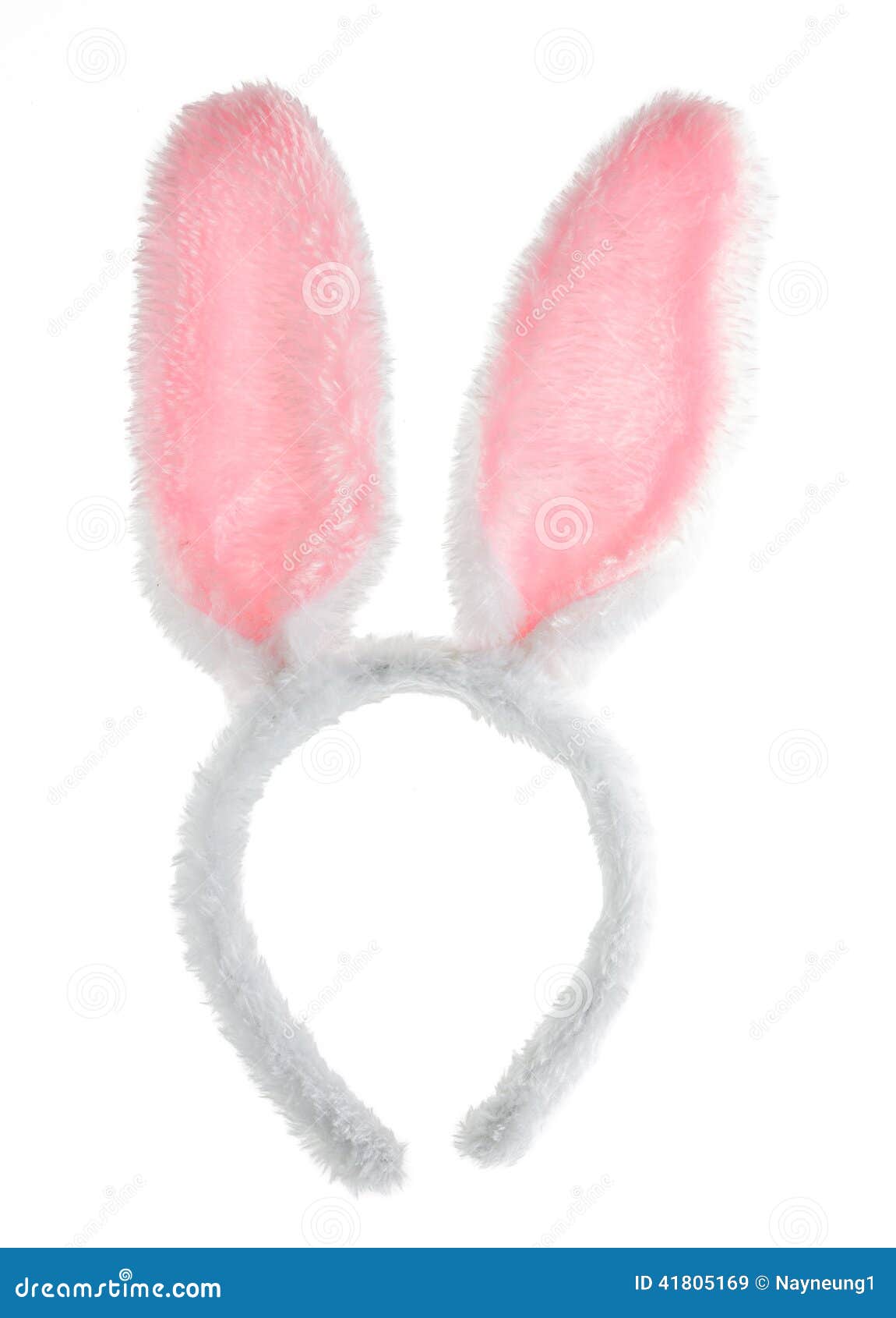 Easter Pink Bunny Ears Isolated on White . Stock Image - Image of dress ...
