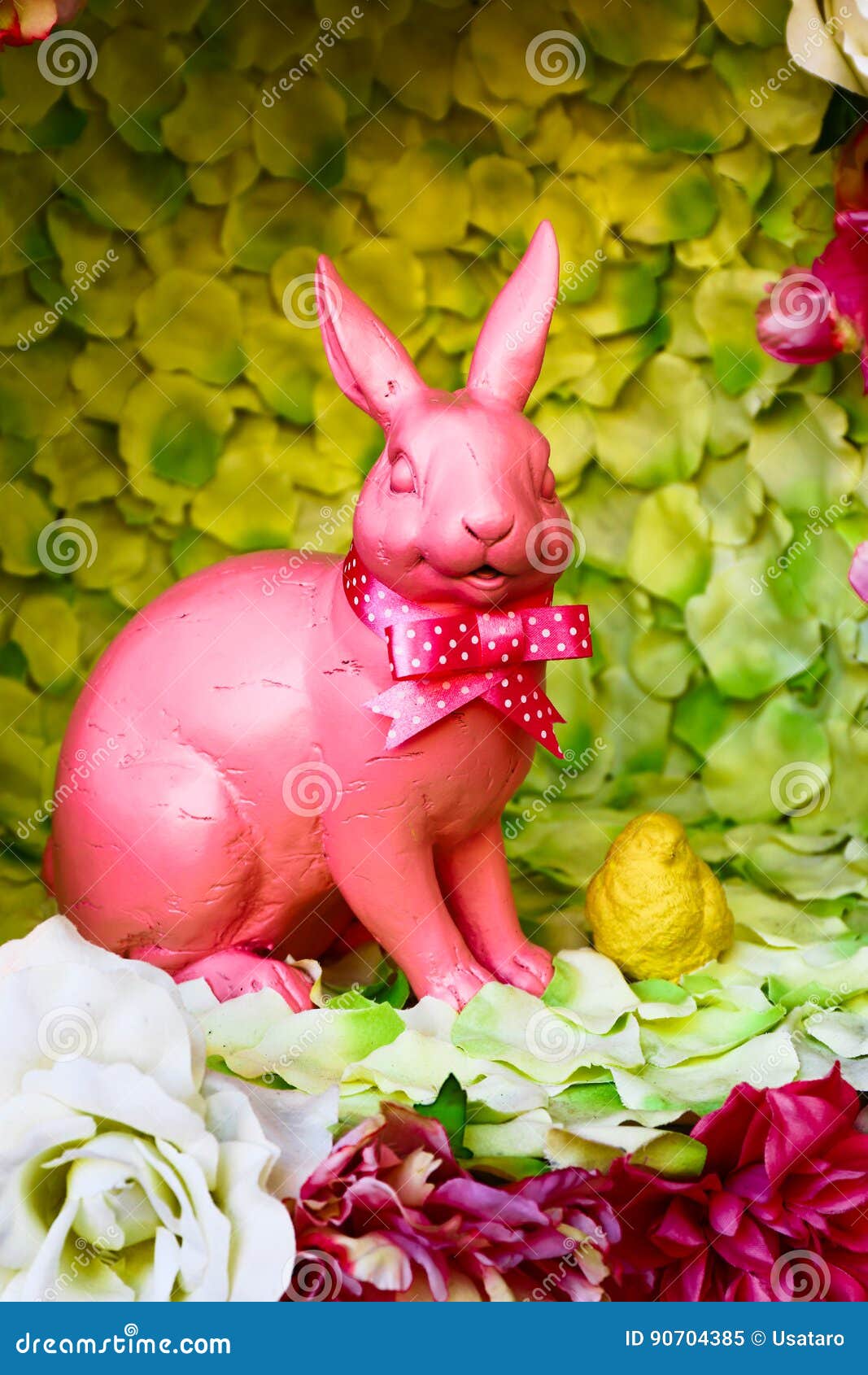 Easter Pink rabbit stock image. Image of fauna, cute - 90704385