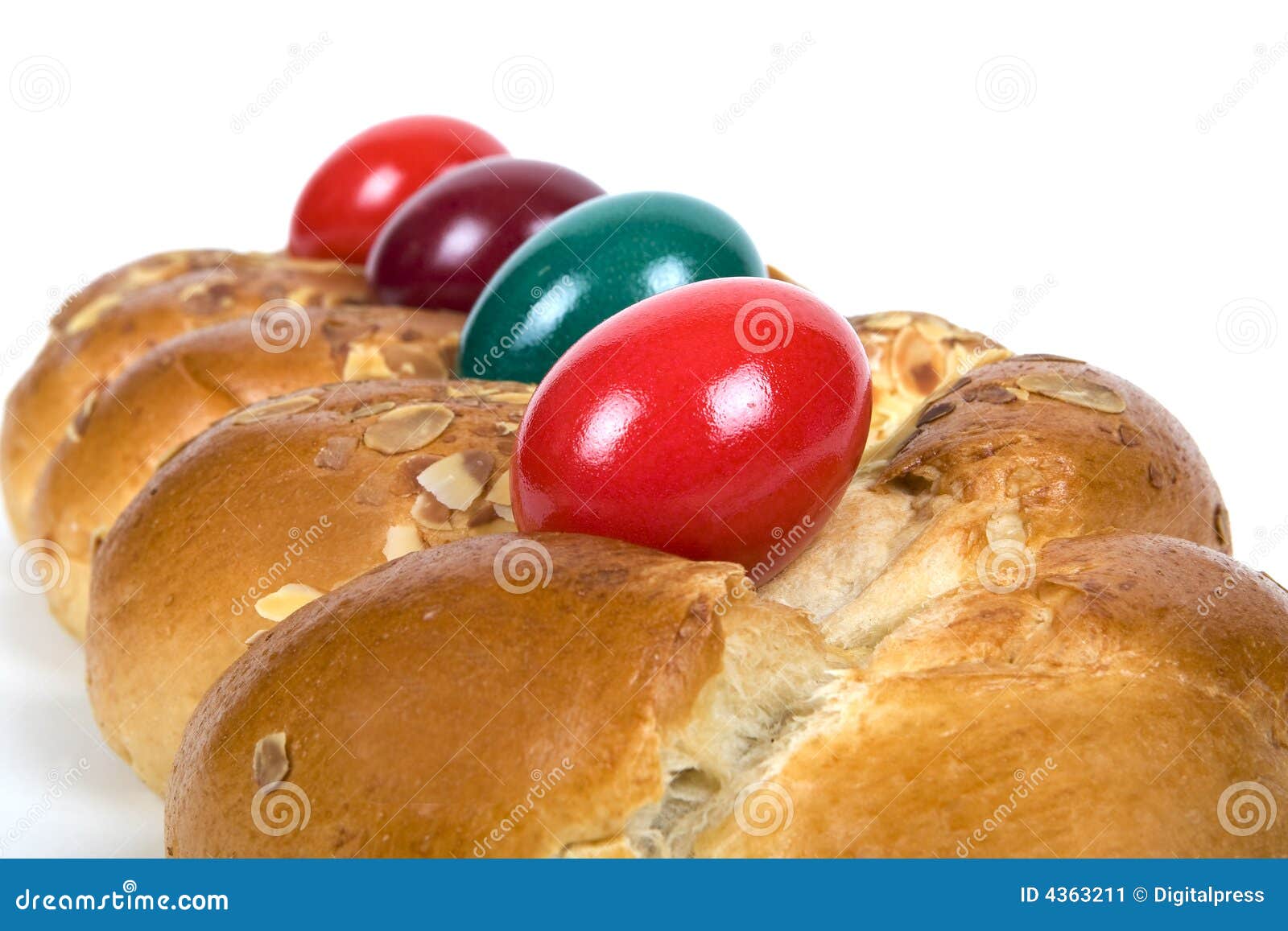 Easter Plaited Danish Pastry Stock Image - Image of party, almonds: 4363211