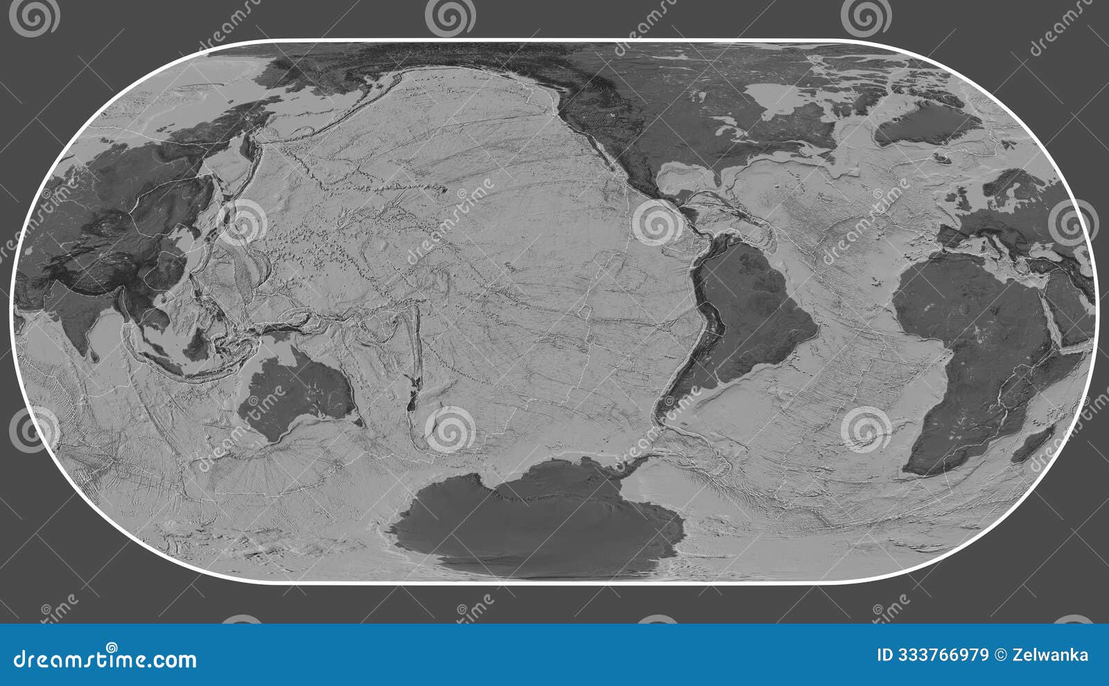 Easter Plate - Global Map. Eckert III. Bilevel Stock Illustration ...