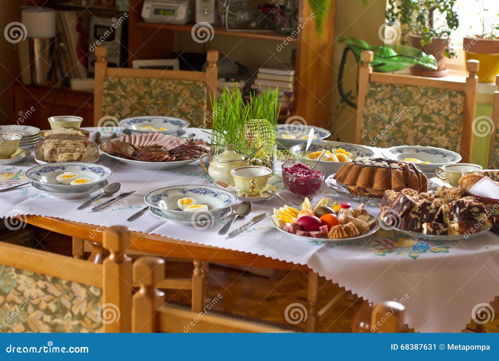 Easter Polish Traditional Table Stock Image - Image of cake ...