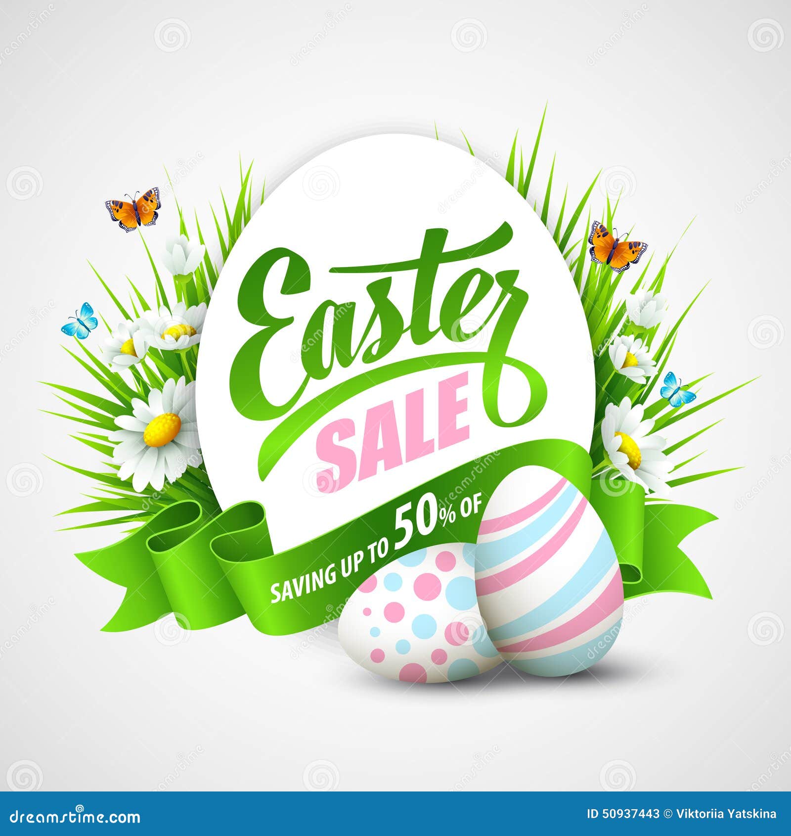 Easter Poster And Banner Template With Fowler, Carrots And Easter Eggs ...