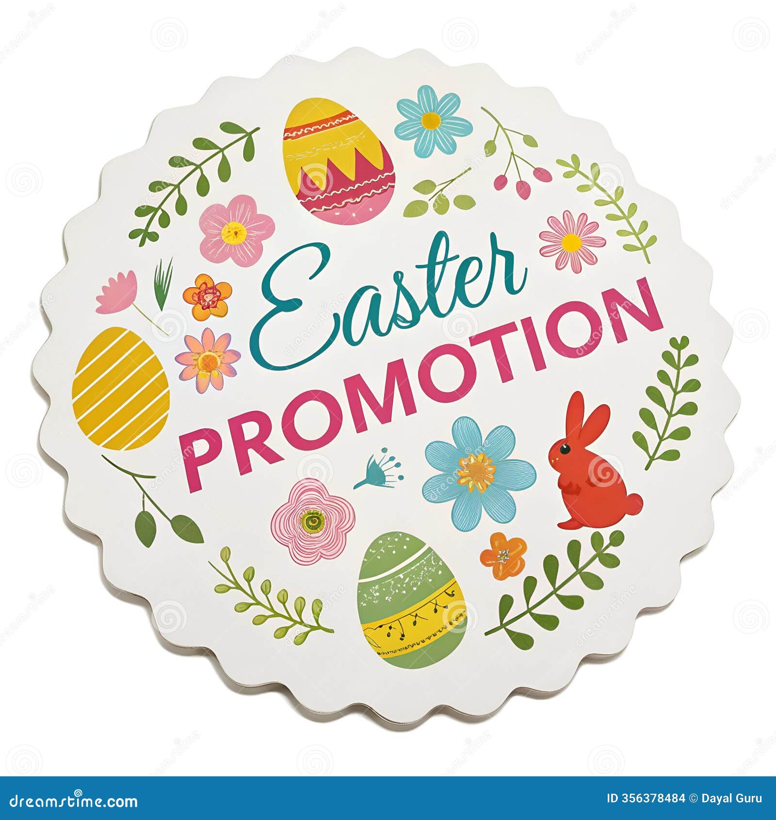 Easter Promotion Sticker stock illustration. Illustration of banner ...
