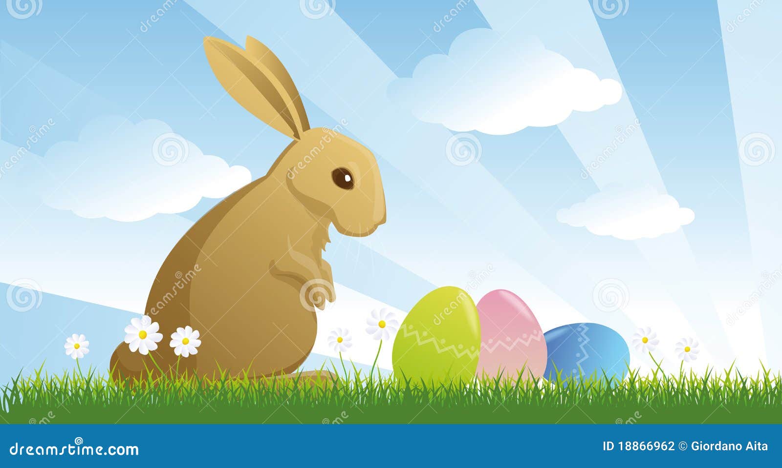 Easter rabbit stock illustration. Illustration of vector - 18866962