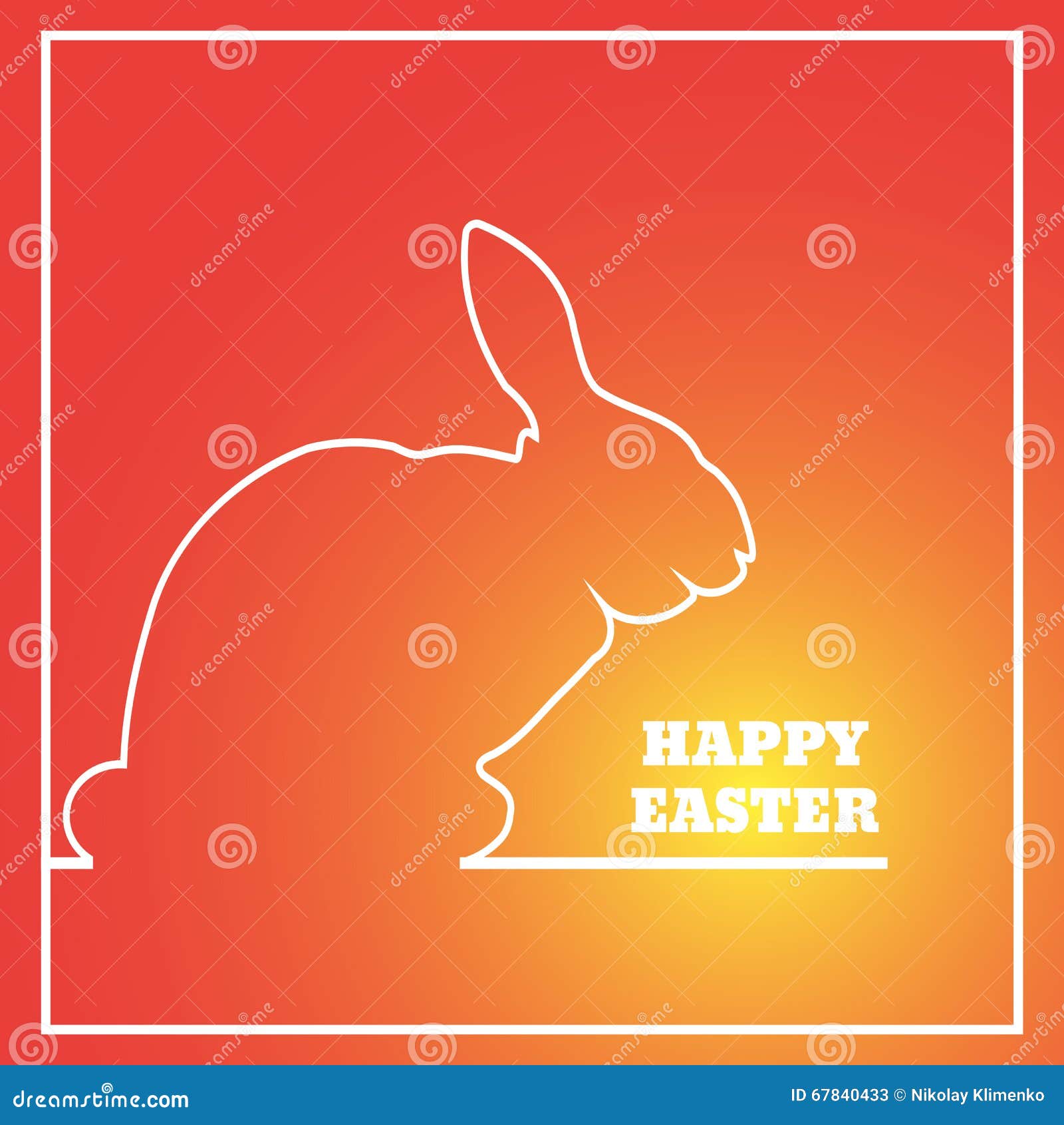 Rabbit. Abstract Domesticated Animal Poster. Jungle, Forest. Set Of ...