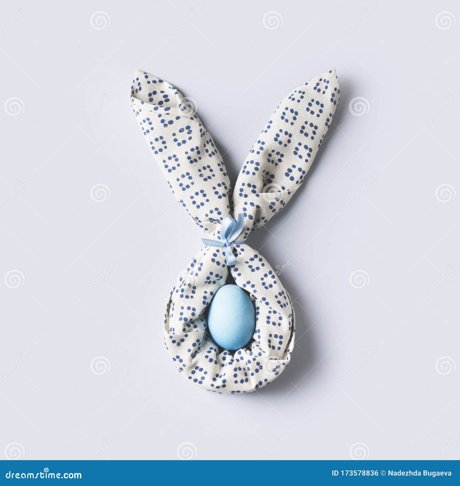 Easter Rabbit Bunny Creative Pastel Minimalist Flat Lay Stock Photo ...