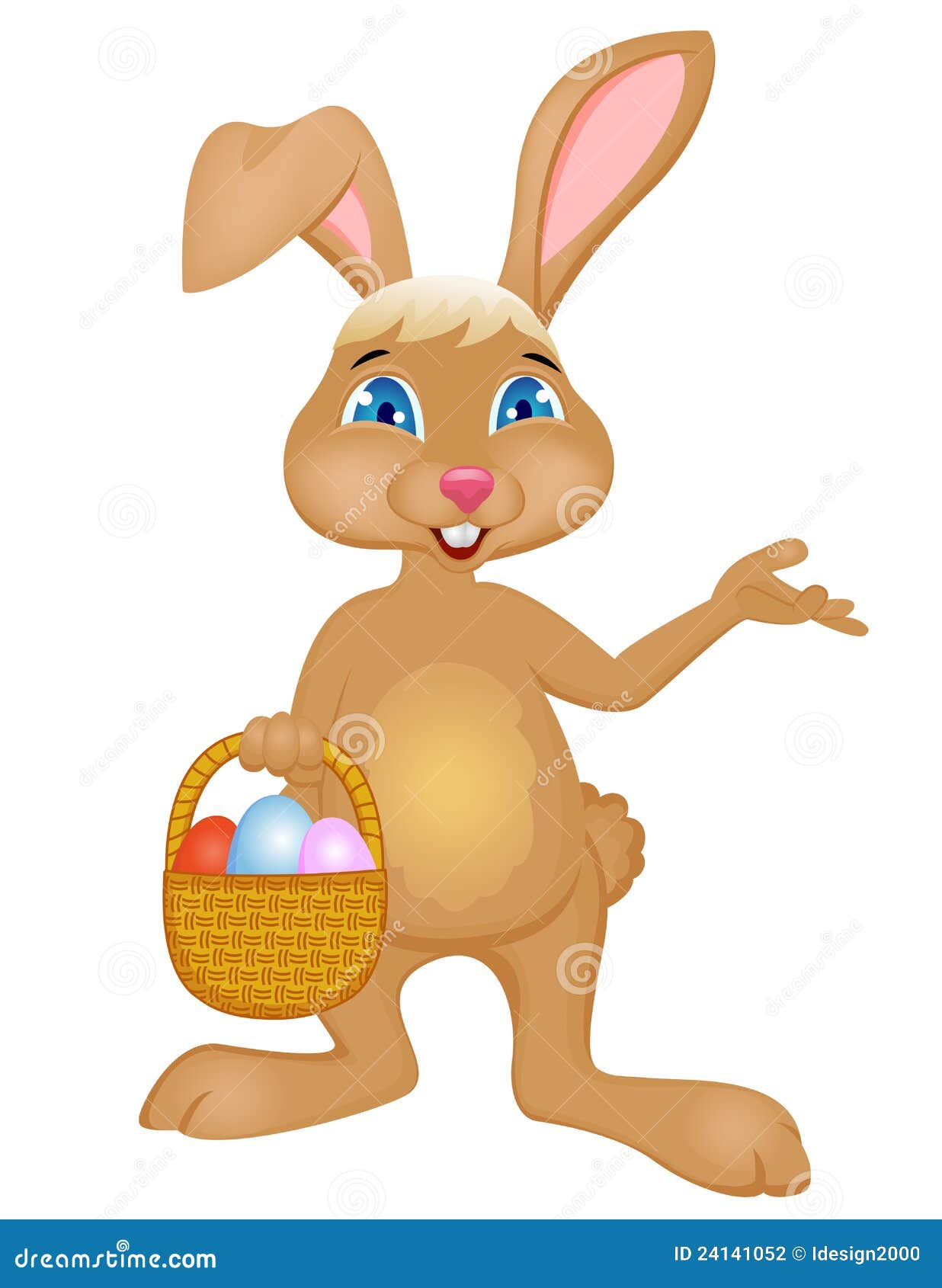 Easter rabbit cartoon stock illustration. Illustration of seasonal ...