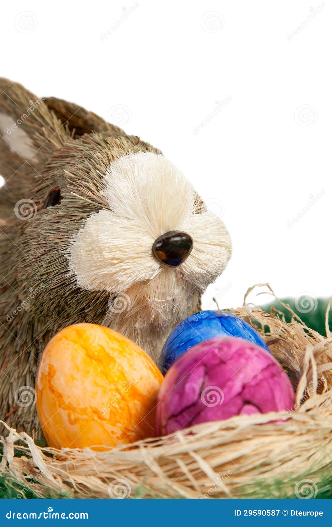 Easter Rabbit with Colourful Easter Eggs Stock Image - Image of ...