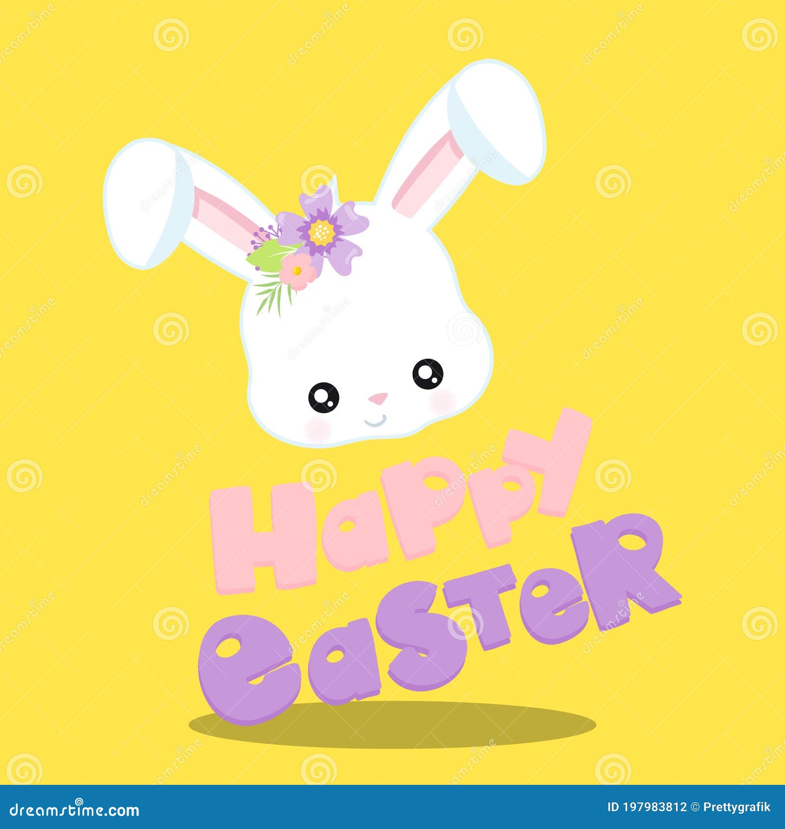 EASTER RABBIT HEAD 02 stock vector. Illustration of cartoon - 197983812