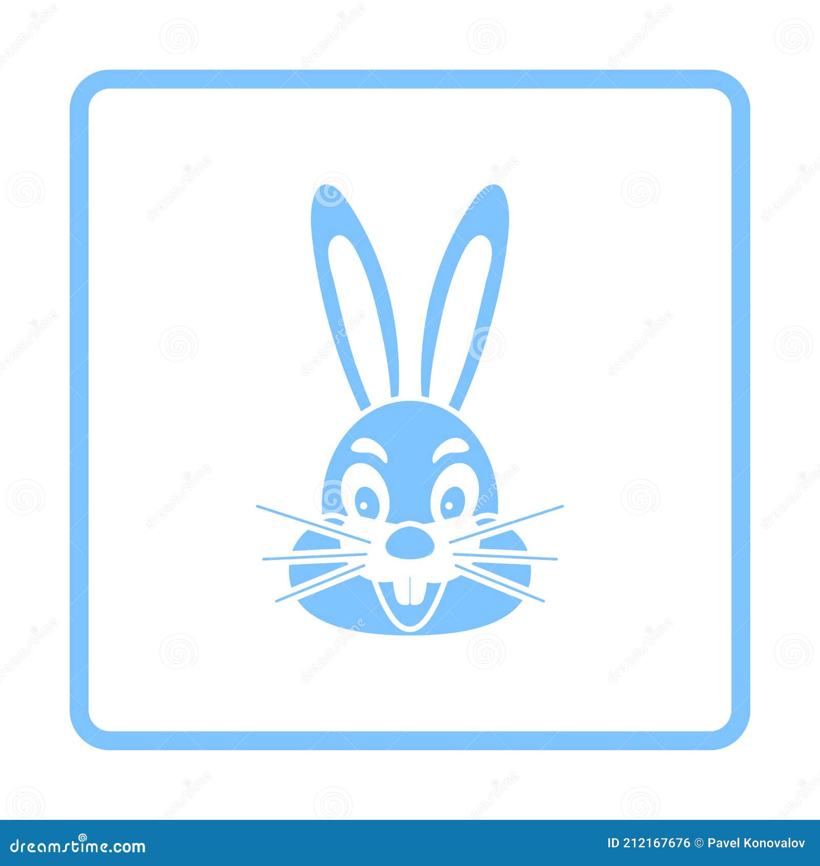Easter Rabbit Icon stock vector. Illustration of black - 212167676