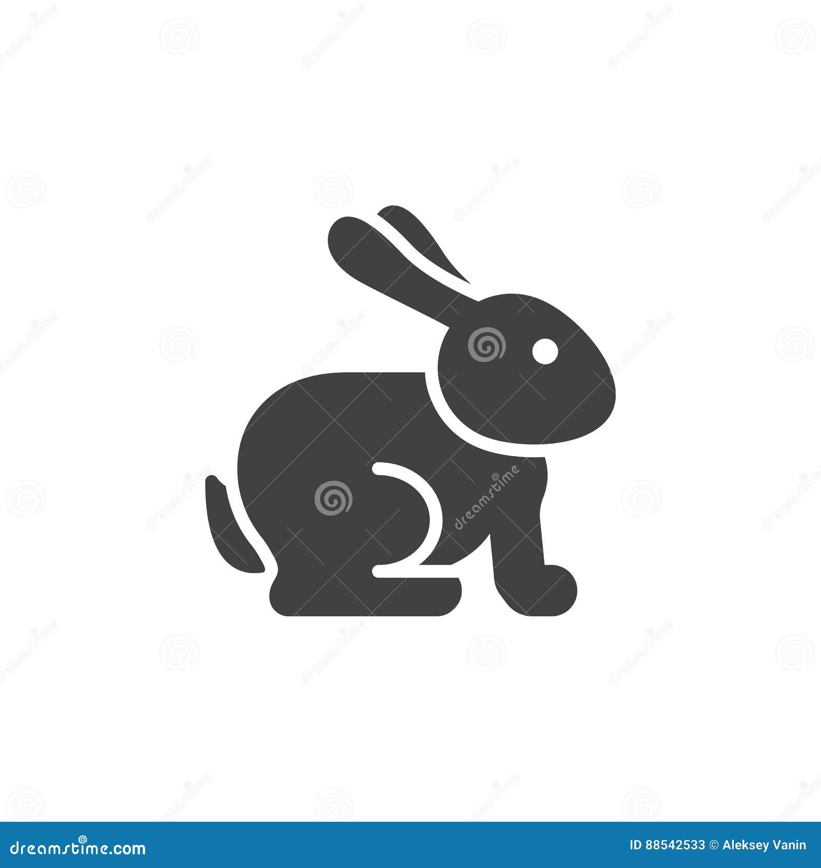 Easter Rabbit Icon Vector, Filled Flat Sign, Solid Pictogram Isolated ...