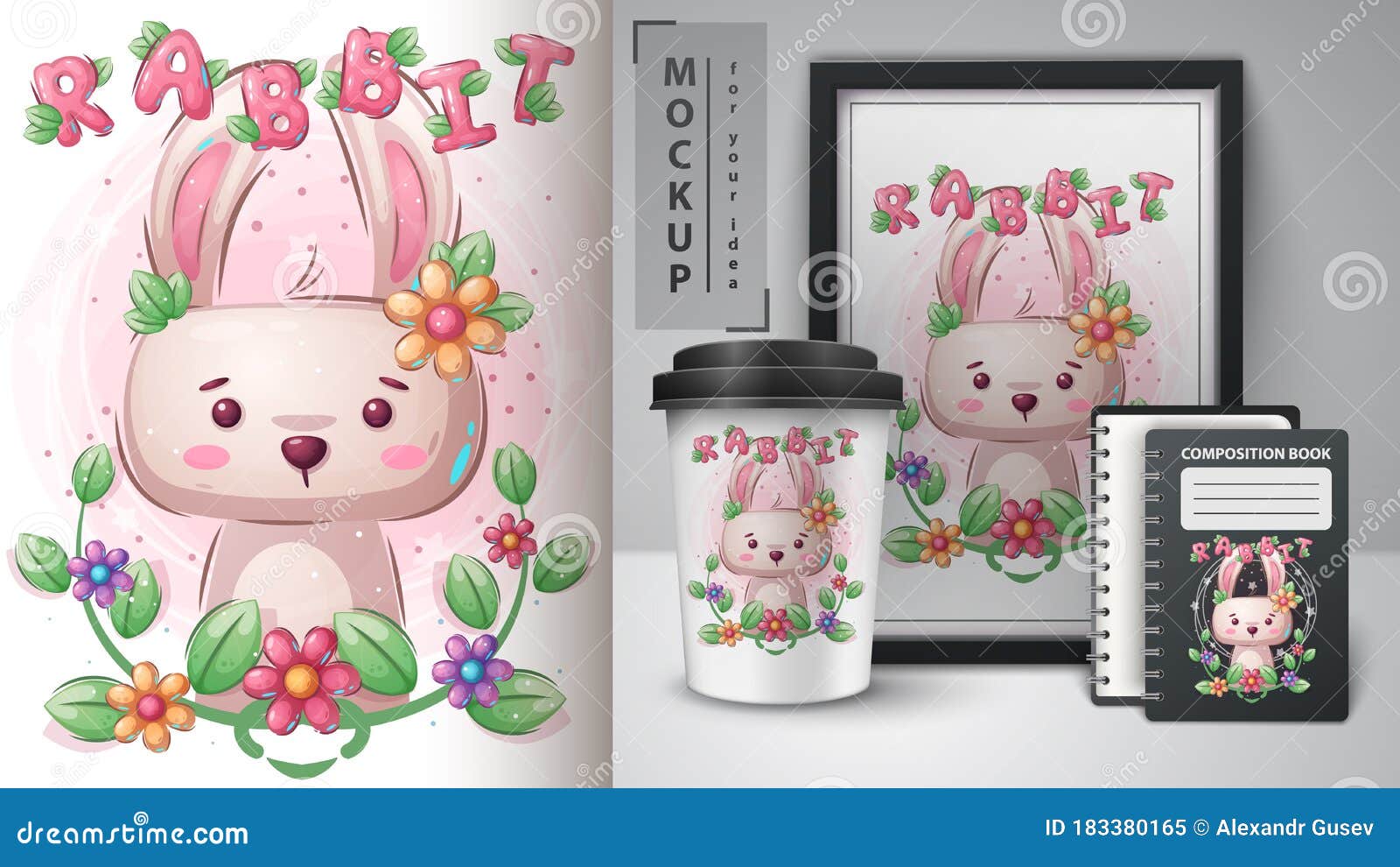 Cut Of Rabbit. Poster Butcher Diagram For Groceries, Meat Stores ...