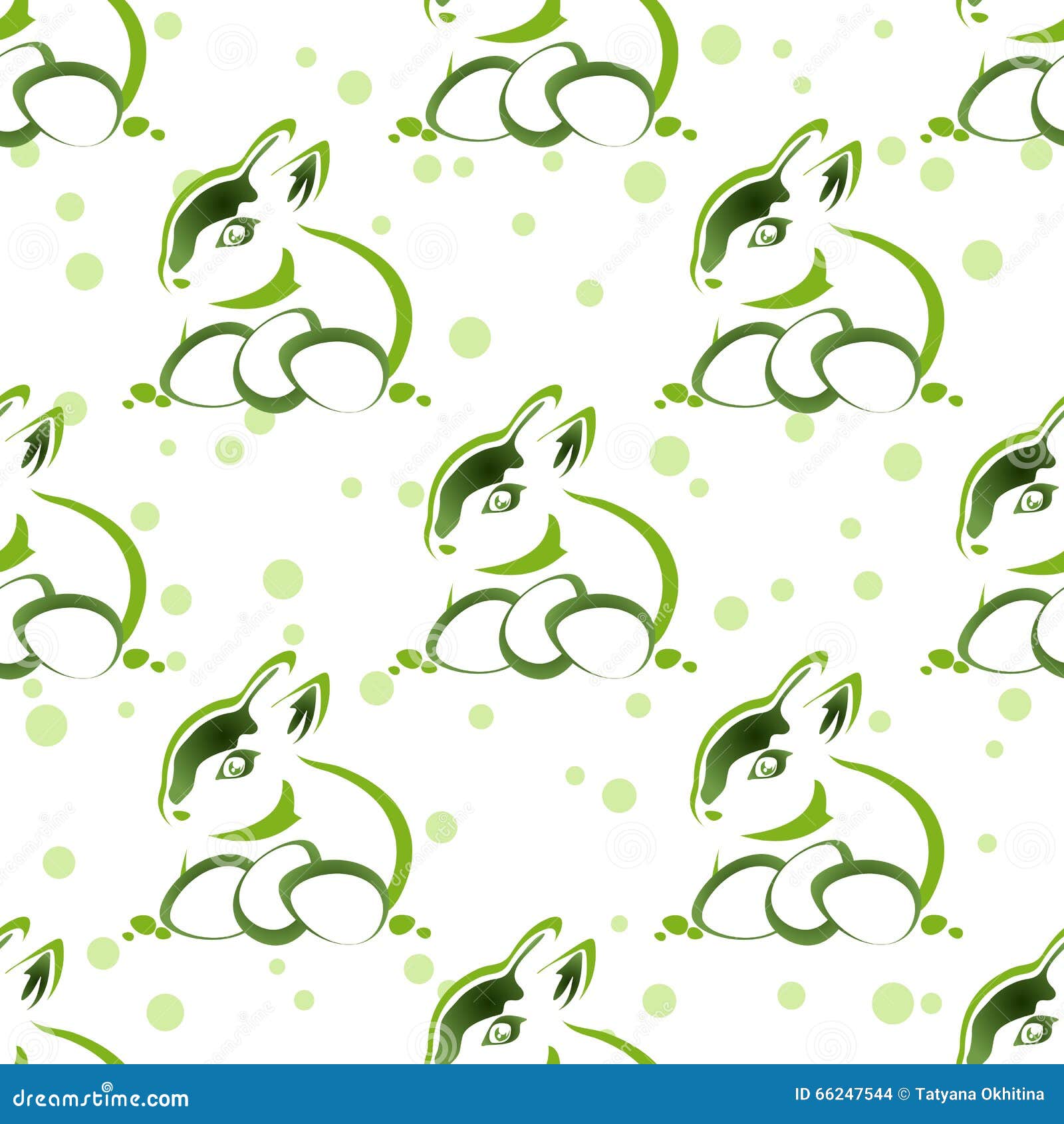 Easter Rabbit Seamless Pattern Stock Vector - Illustration of element ...