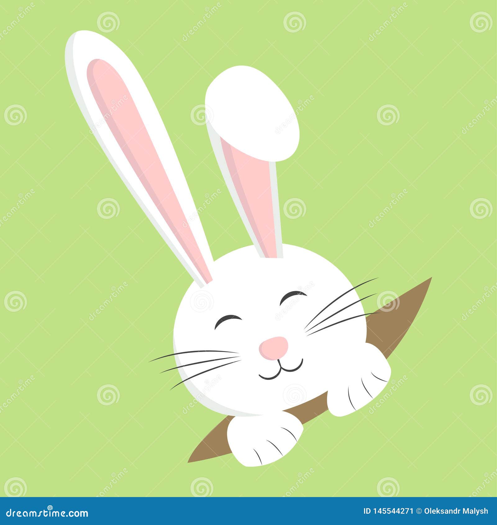 Easter Rabbit, White Bunny Design Vector Cartoon Stock Vector ...