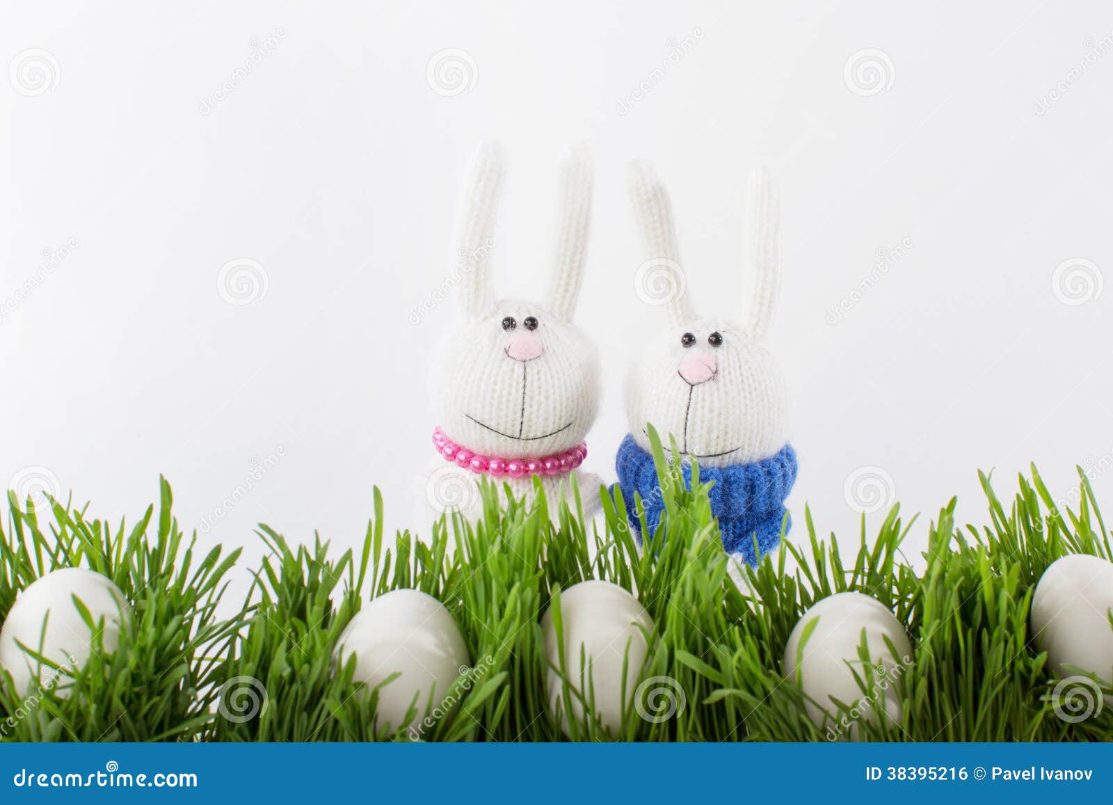 Easter rabbits and eggs stock photo. Image of hares, celebration - 38395216