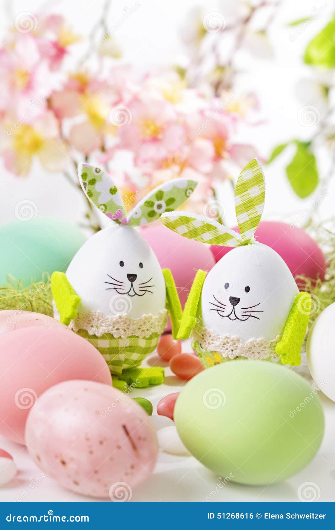 Easter rabbits stock photo. Image of bright, decoration - 51268616