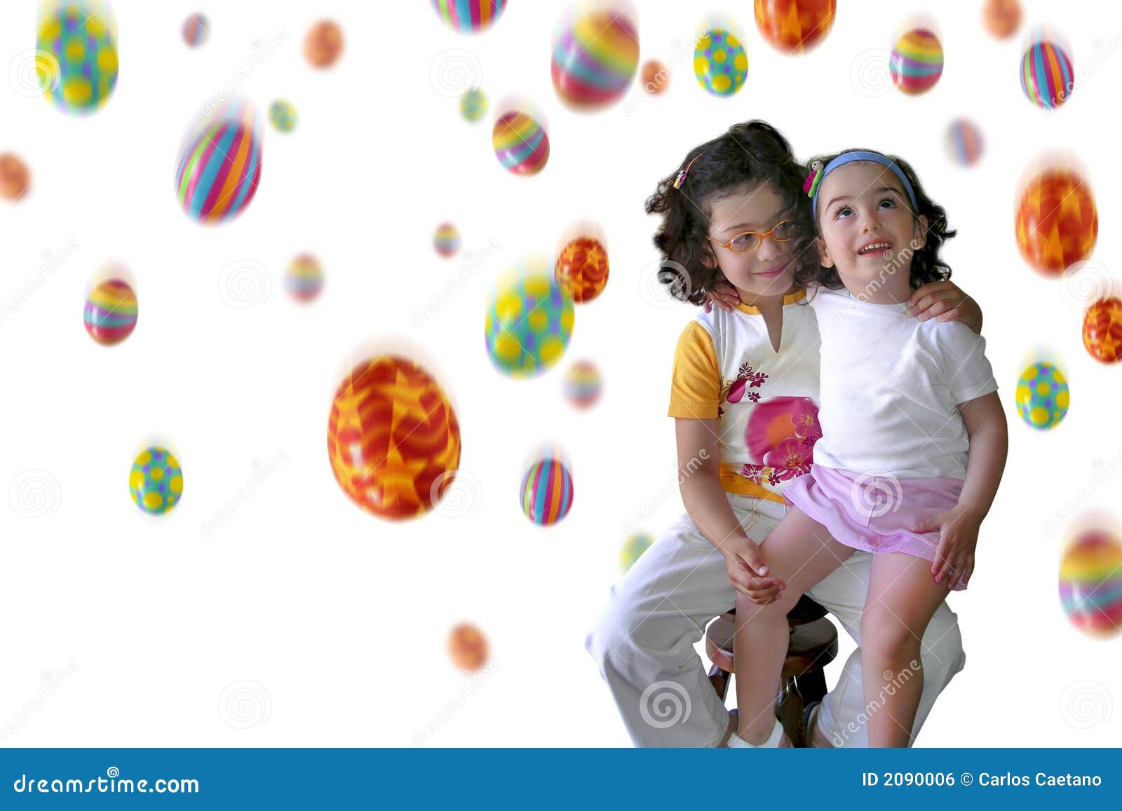 Easter Rain in white stock photo. Image of painted, colour - 2090006