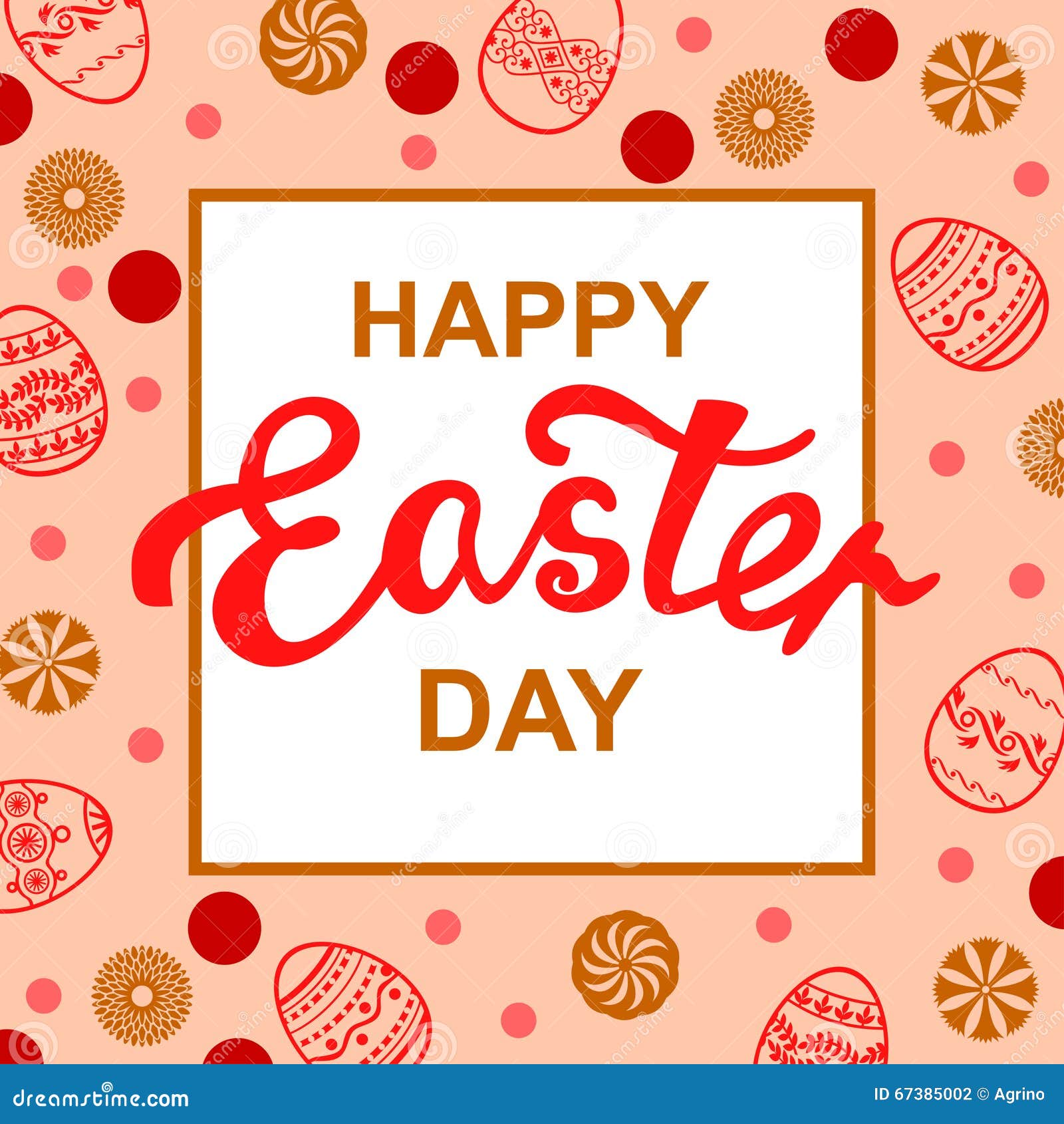 Easter red card stock vector. Illustration of color, design - 67385002