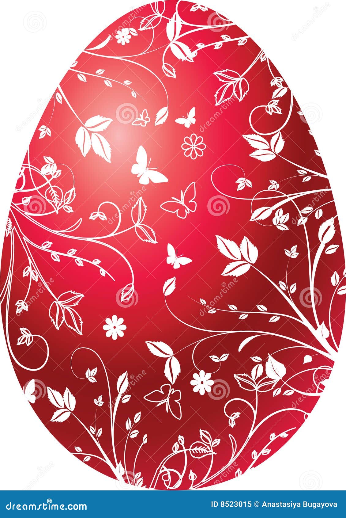 Easter red egg stock vector. Illustration of blank, imagery - 8523015
