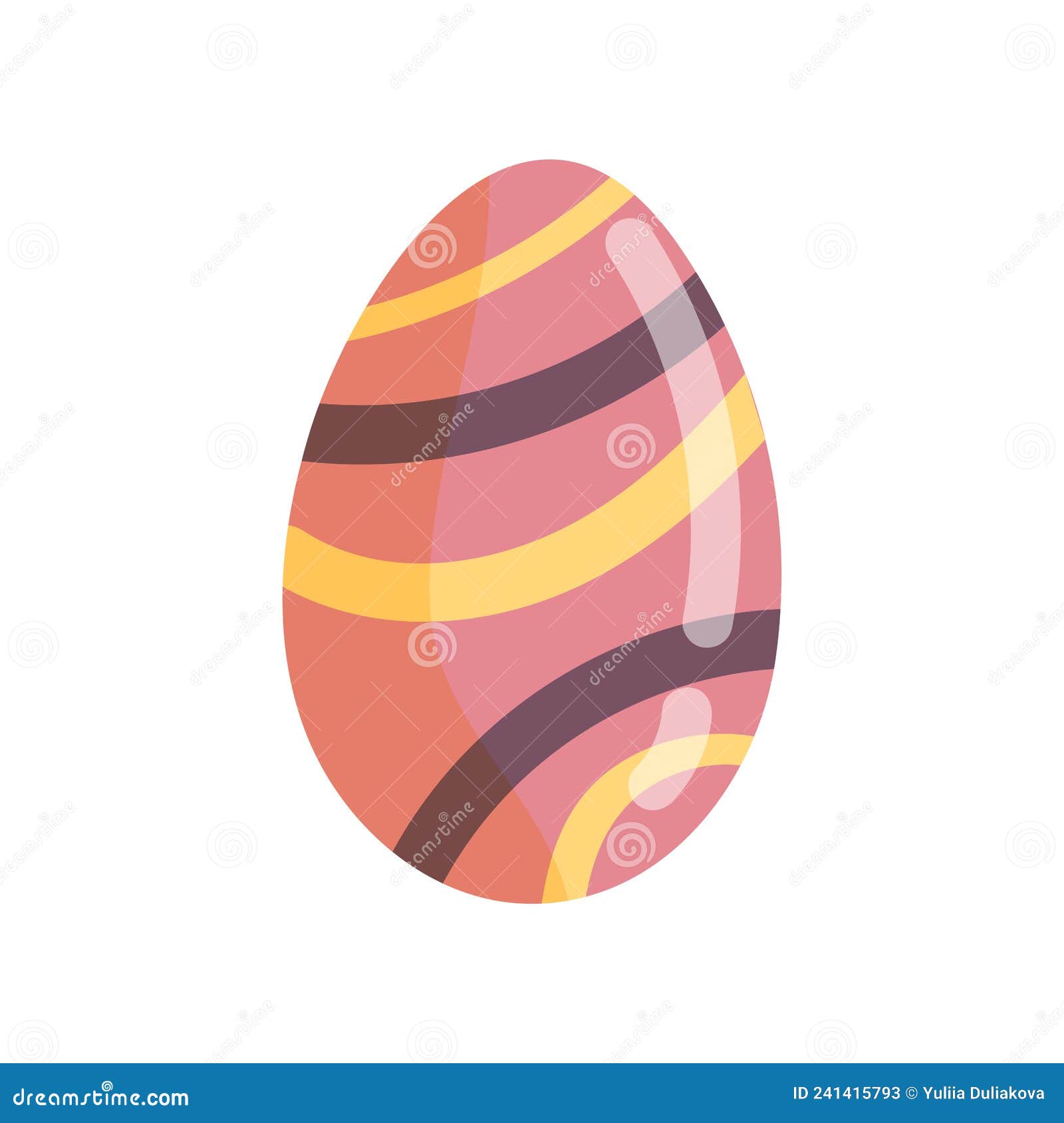 Easter Red Egg Isolated on White Hand Drawing Stock Vector ...