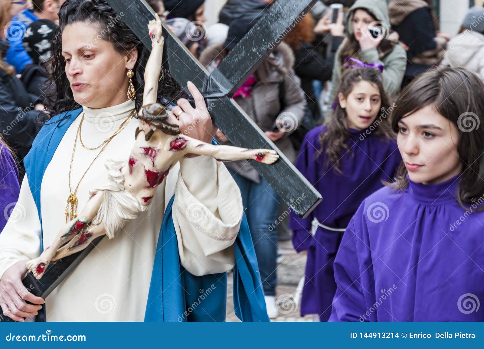 Easter Religious Procession in Barile, Basilicata Italy Editorial Stock ...