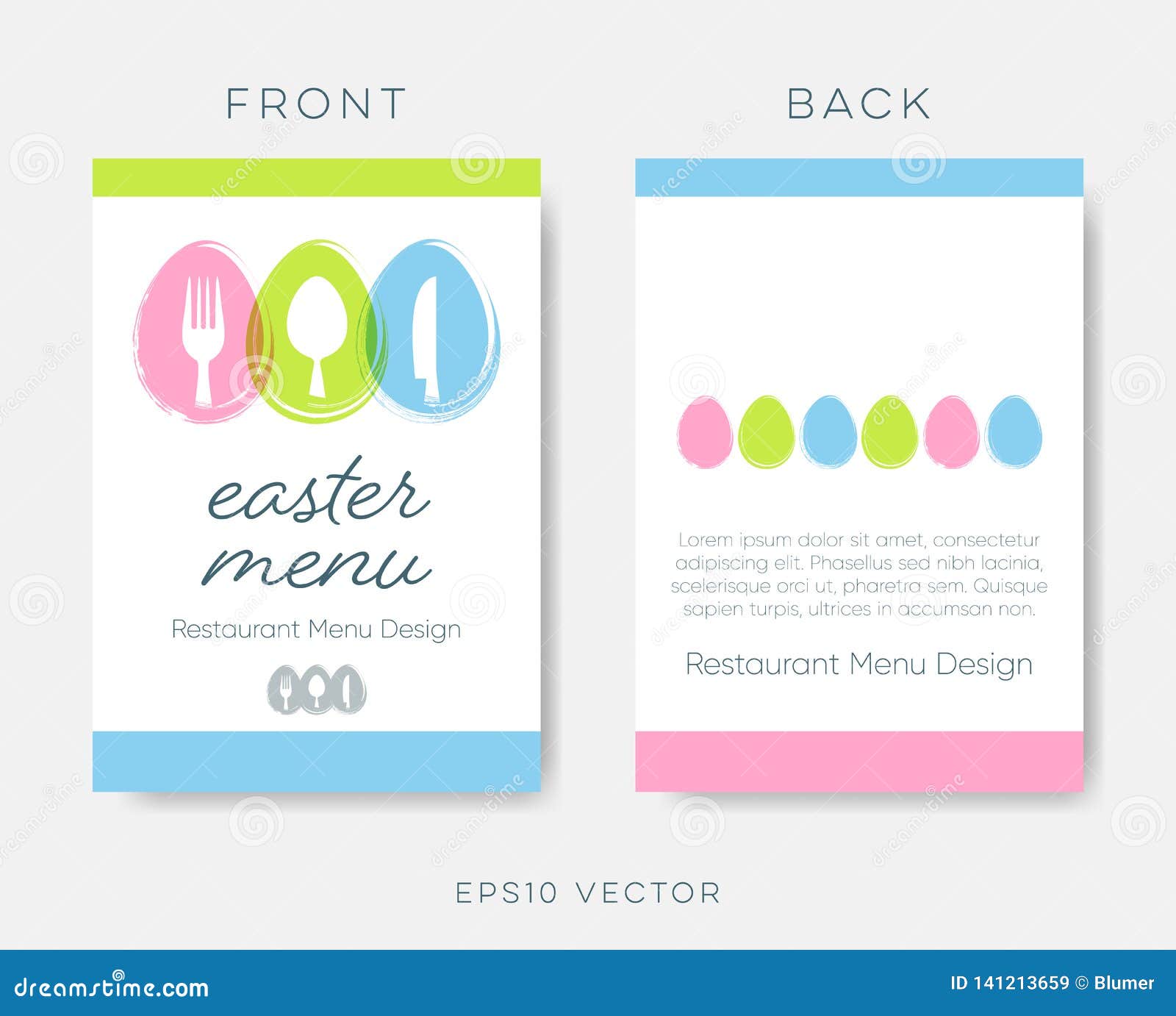 Easter Restaurant Menu or Brochure Vector Design Stock Vector ...