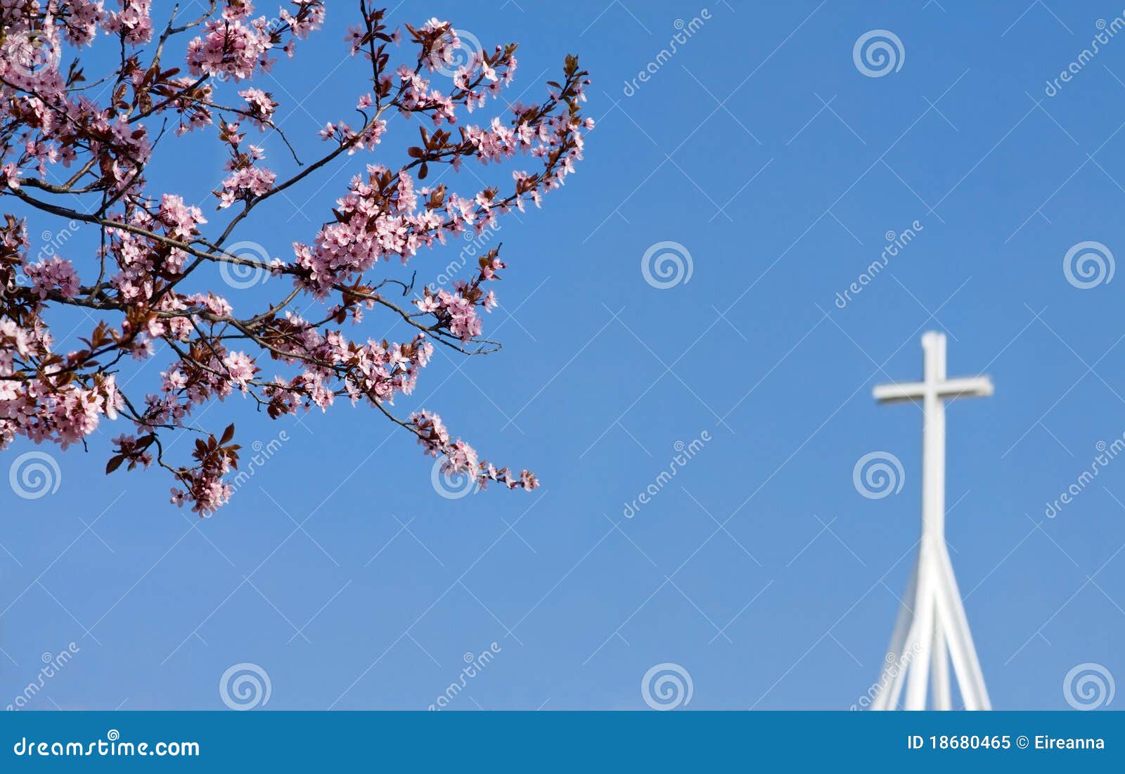Easter Resurrection - Christian Cross Stock Image - Image of cherry ...