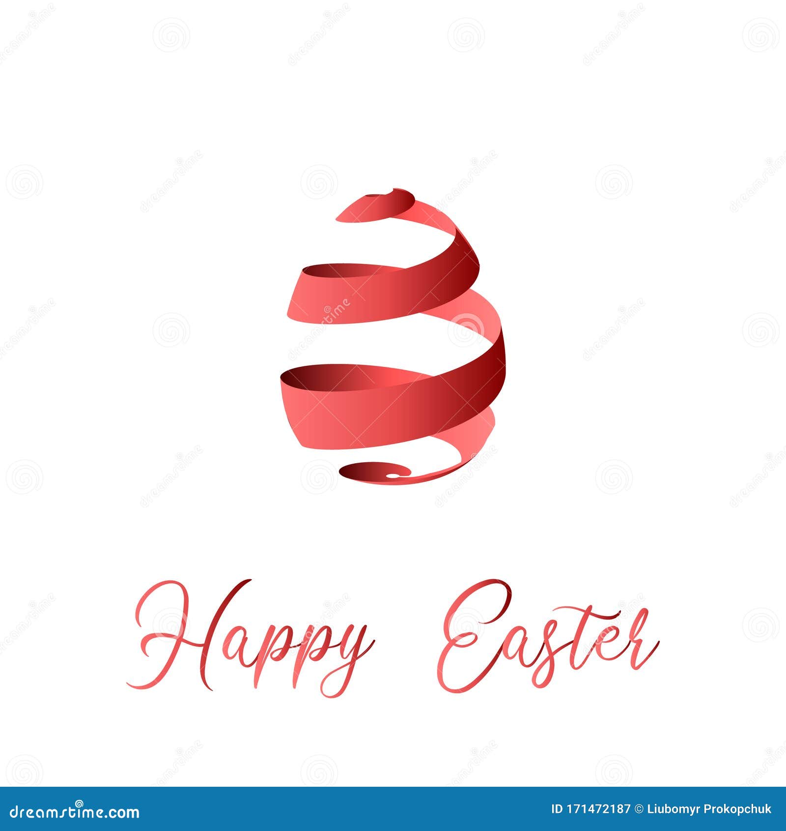 Easter Ribbon Egg. Vector Illustration Stock Illustration ...