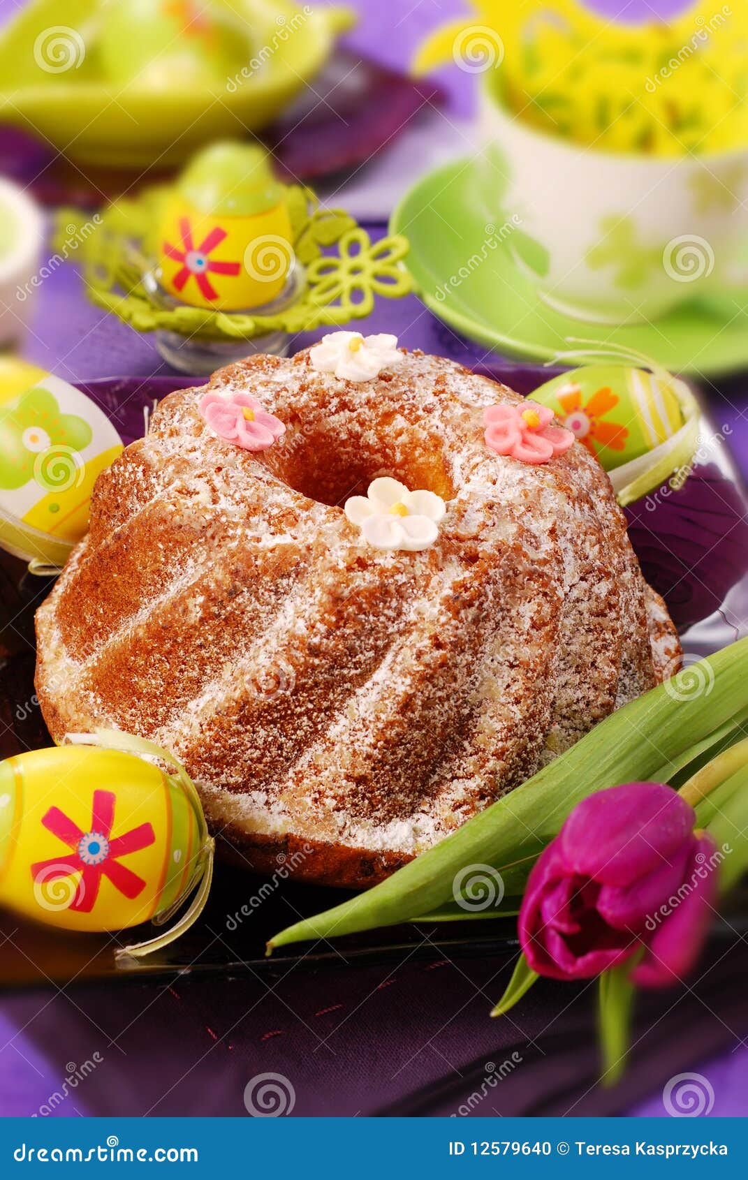 Easter ring cake stock photo. Image of decoration, sprinkle - 12579640