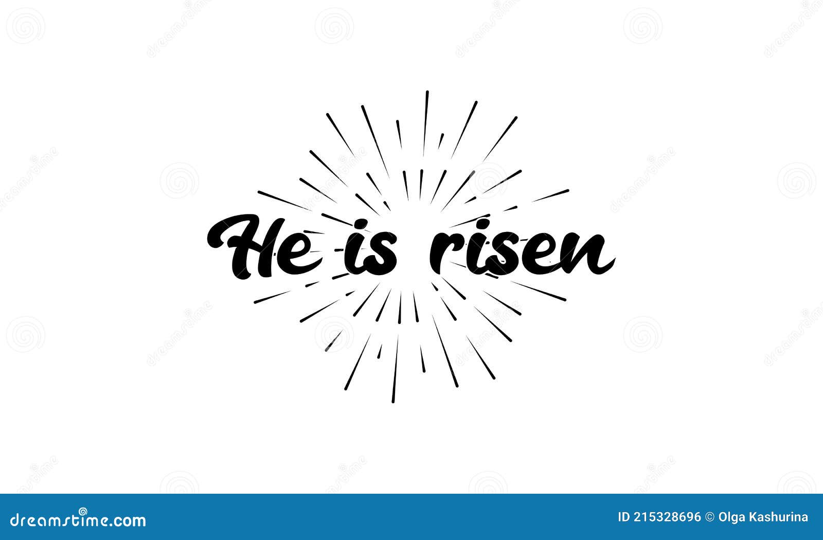 He Is Risen, Lettering Set Religious Signs With Crucifix Symbols. Hand ...