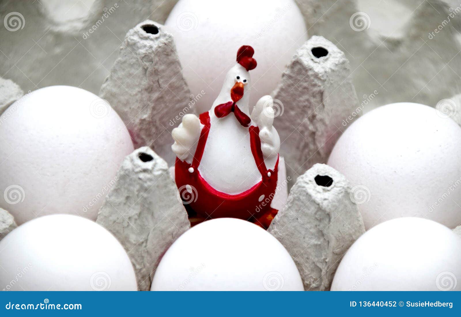 Easter Rooster Surrounded by Raw Eggs Stock Photo - Image of ingredient ...