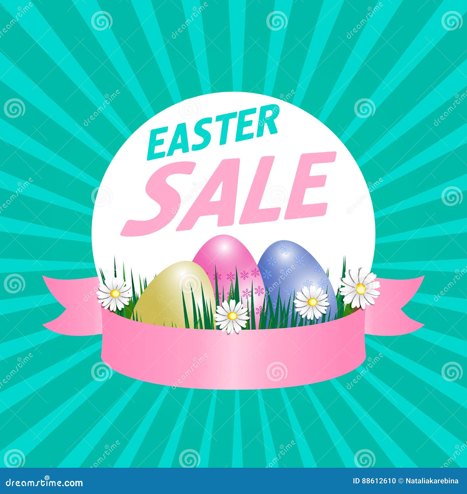 Easter sale poster. Vector stock vector. Illustration of pattern - 88612610