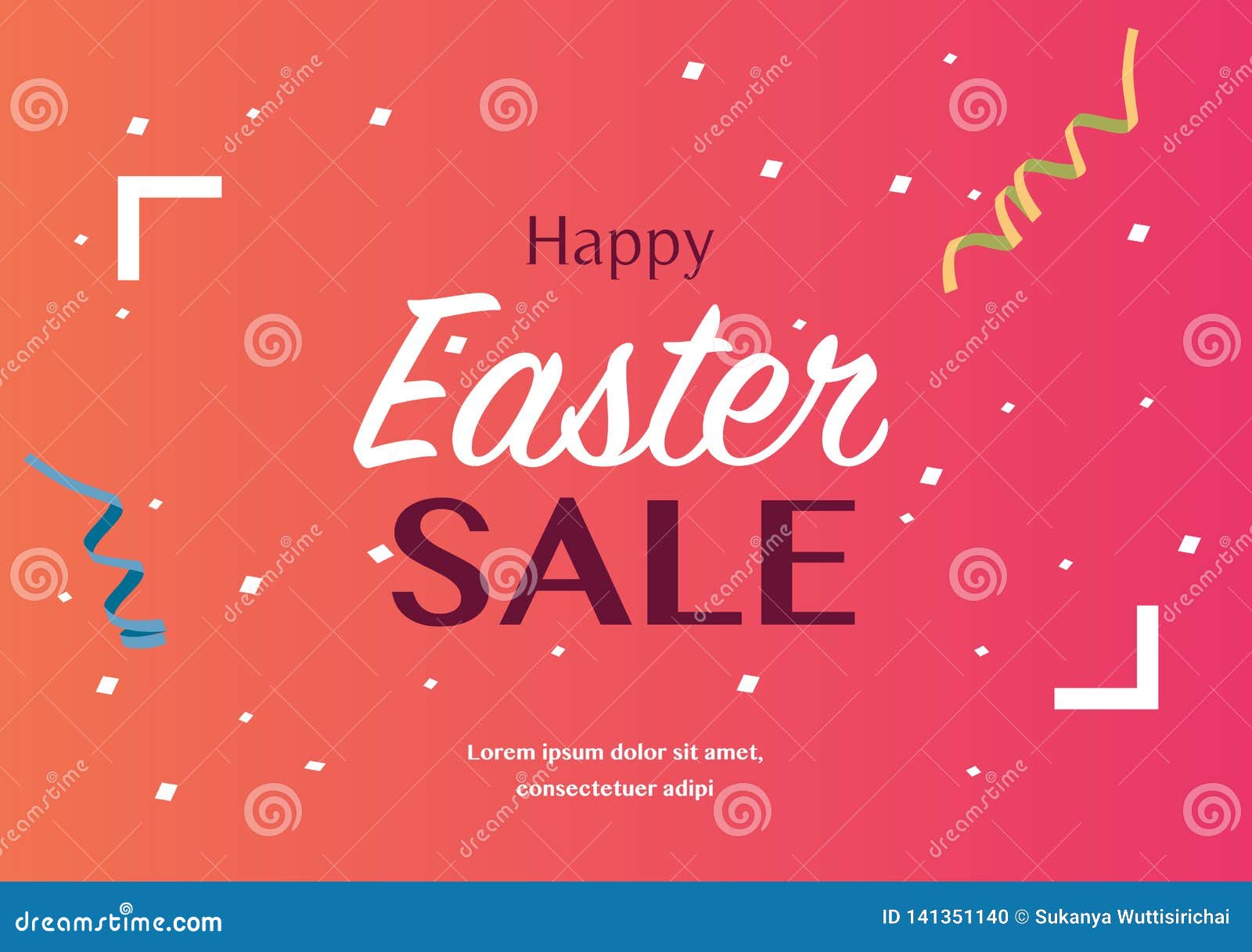 Easter Sale Vector Banner Design and Template. Stock Vector ...