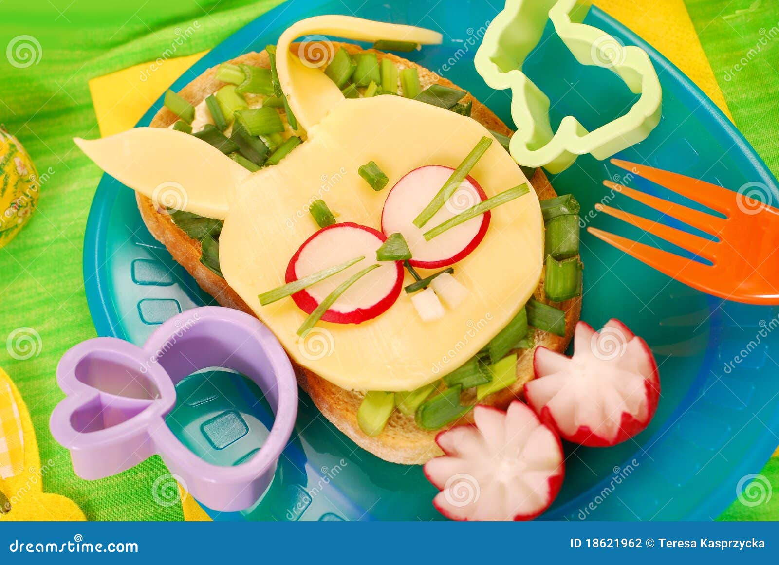 Easter sandwich for child stock photo. Image of child - 18621962