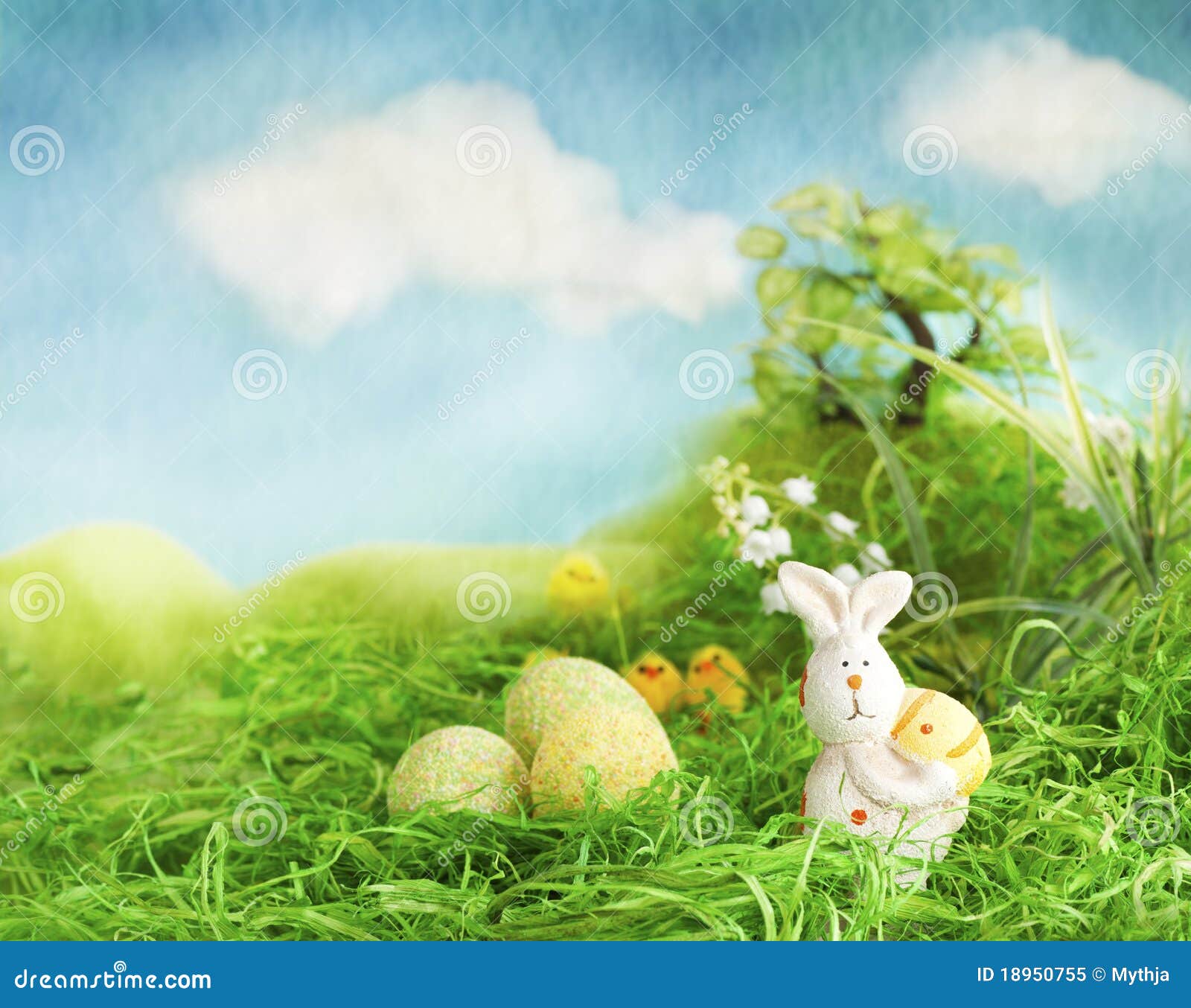 Easter scene stock image. Image of holiday, color, food - 18950755